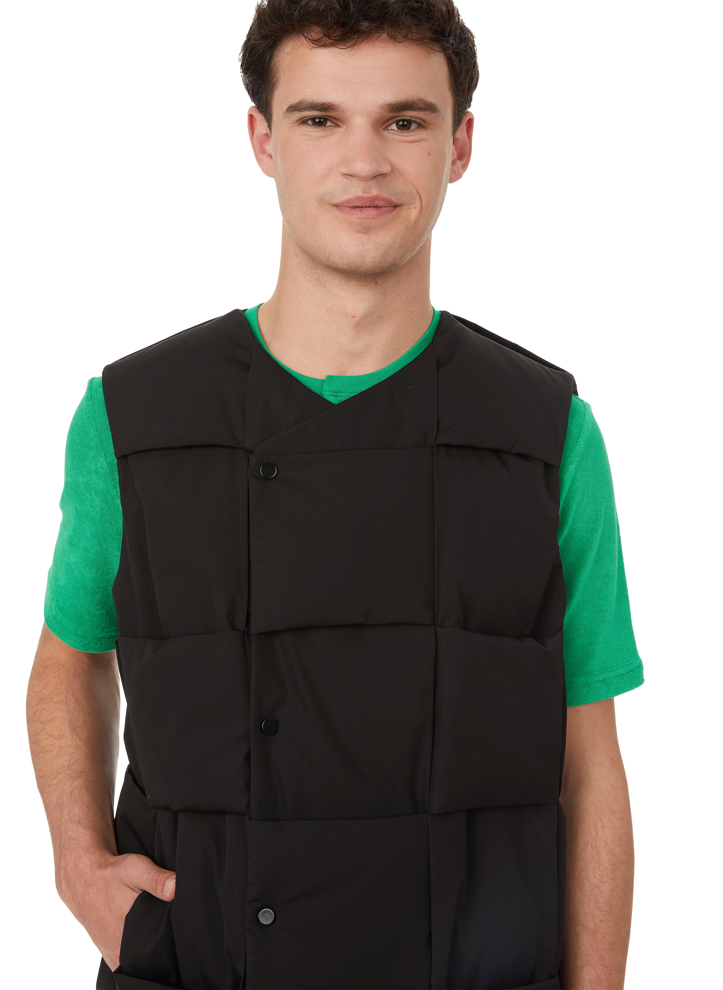 SLEEVELESS WOVEN PADDED JACKET - BOTTEGA VENETA for MEN | Printemps.com
