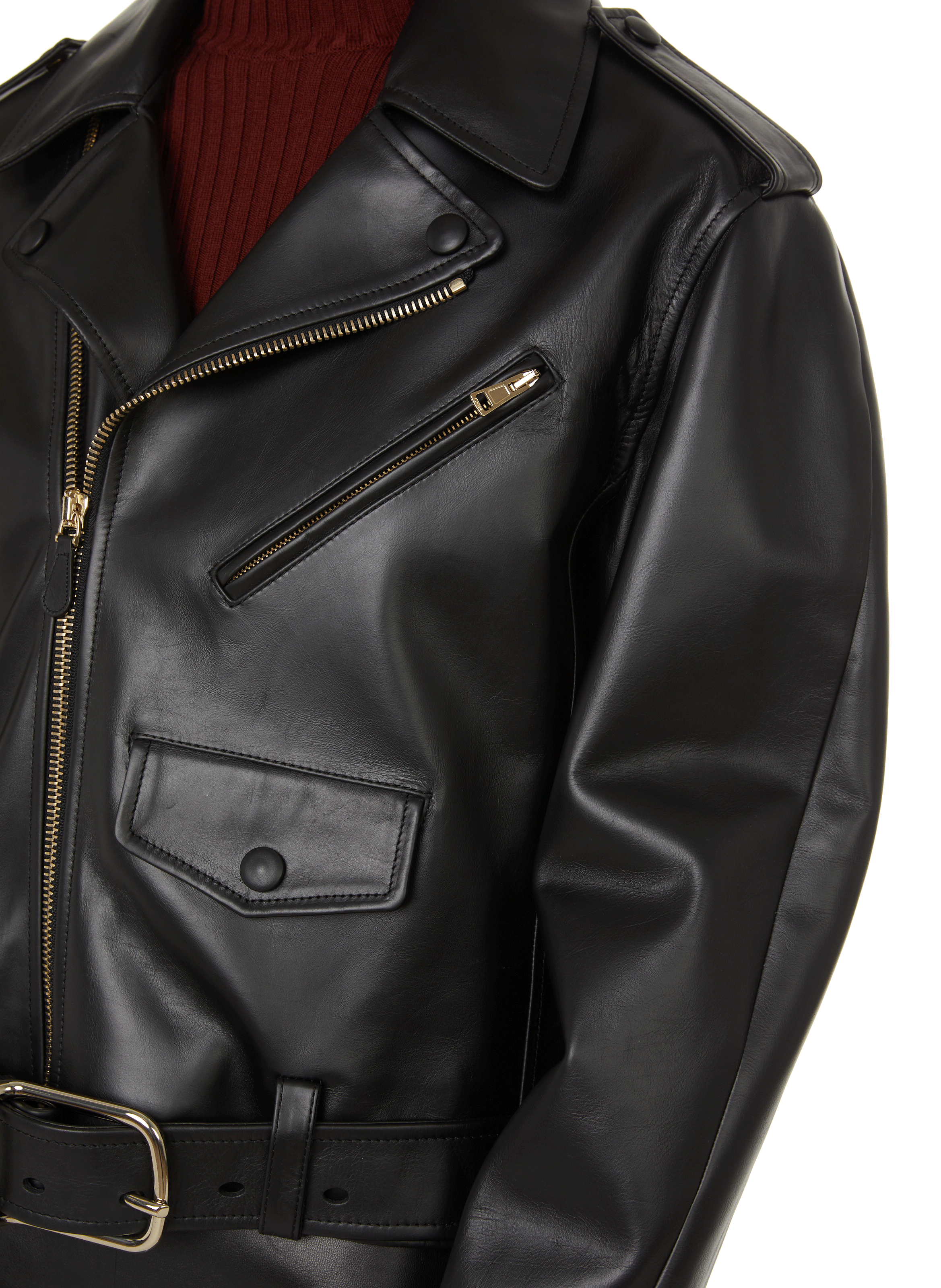 LEATHER BIKER JACKET - CHLOÉ for WOMEN | Printemps.com