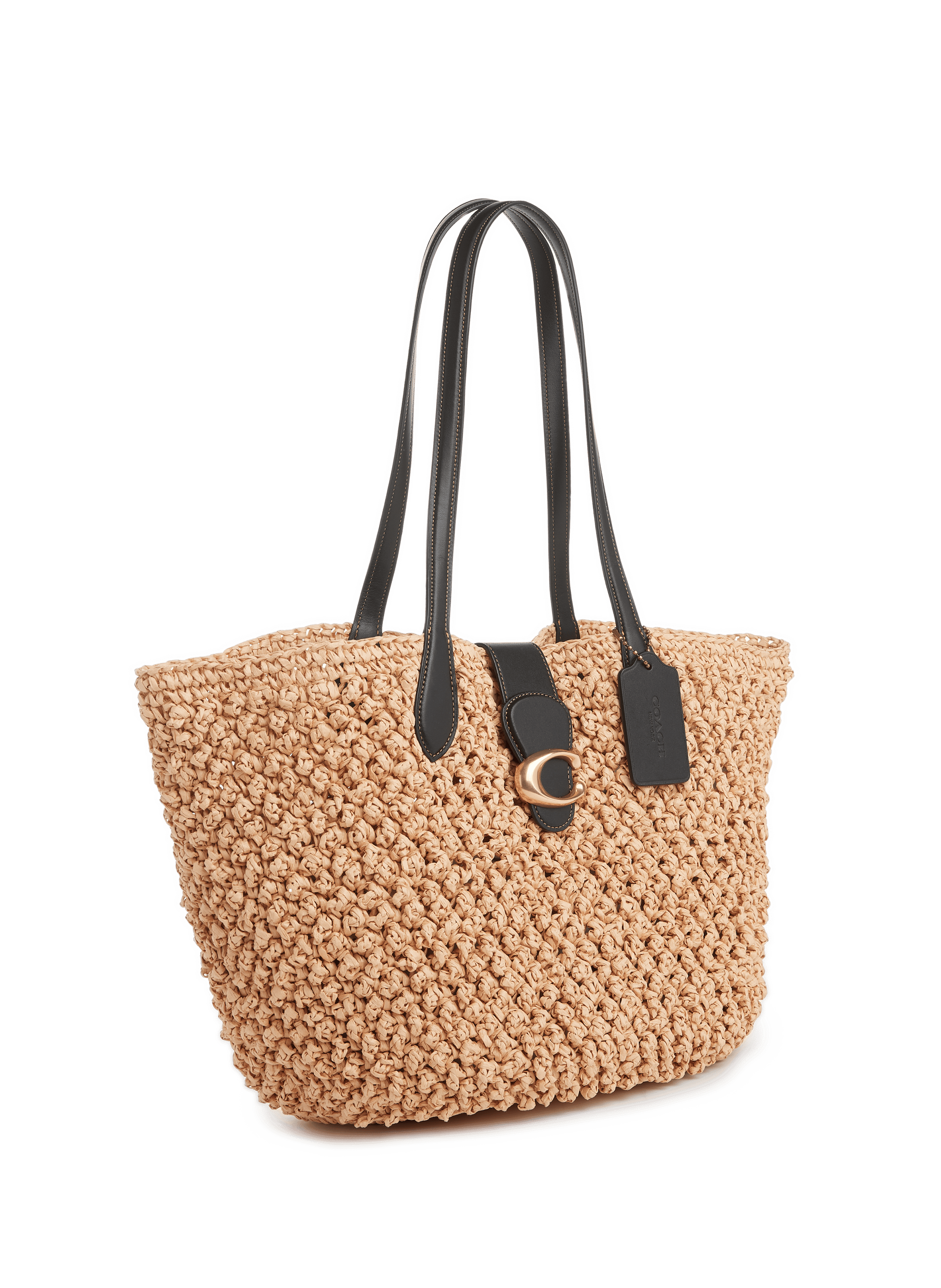 LARGE STRAW TOTE BAG - COACH for WOMEN | Printemps.com