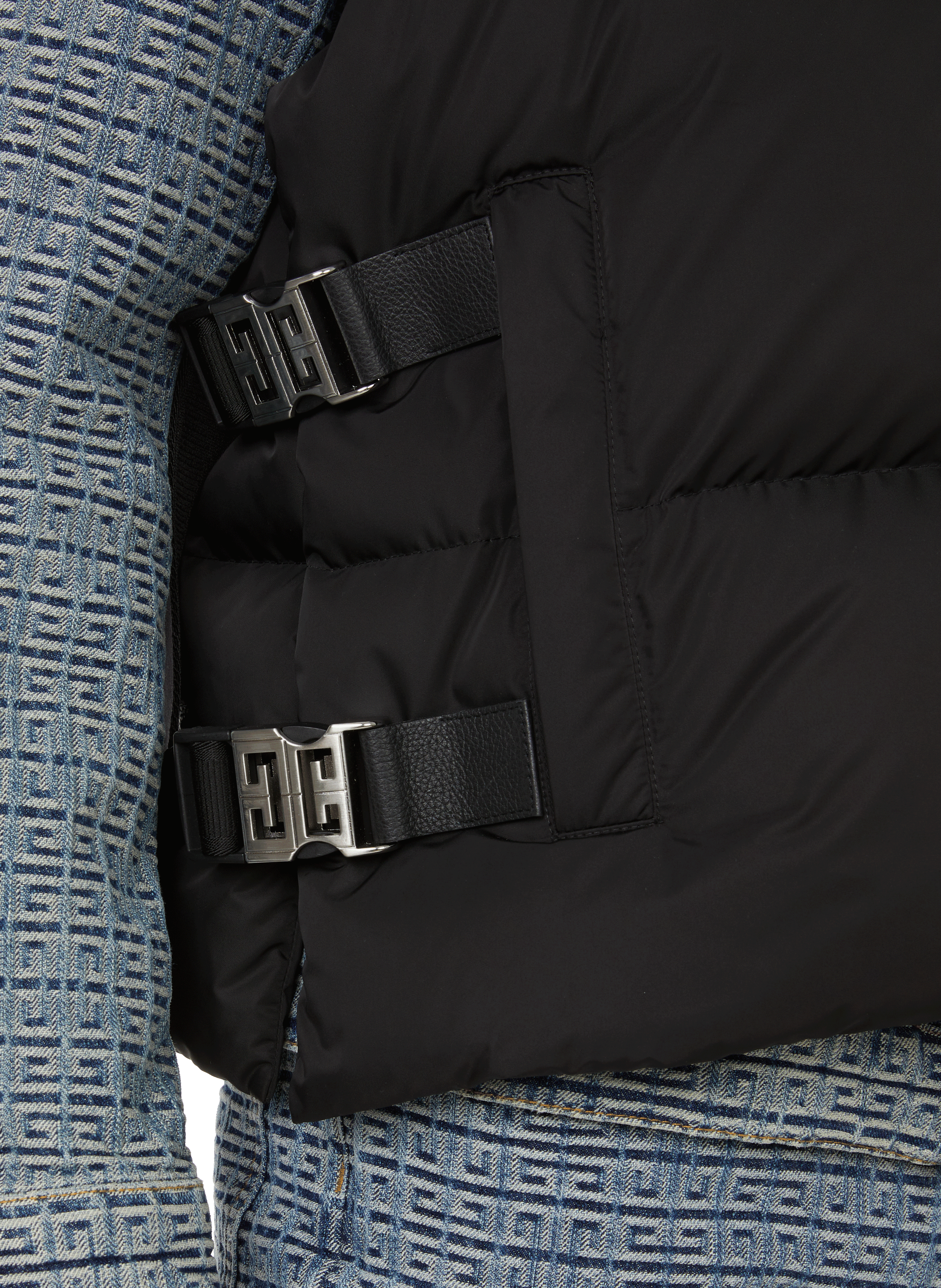 SLEEVELESS PUFFER JACKET WITH METALLIC STRAP DETAILS - GIVENCHY for MEN ...