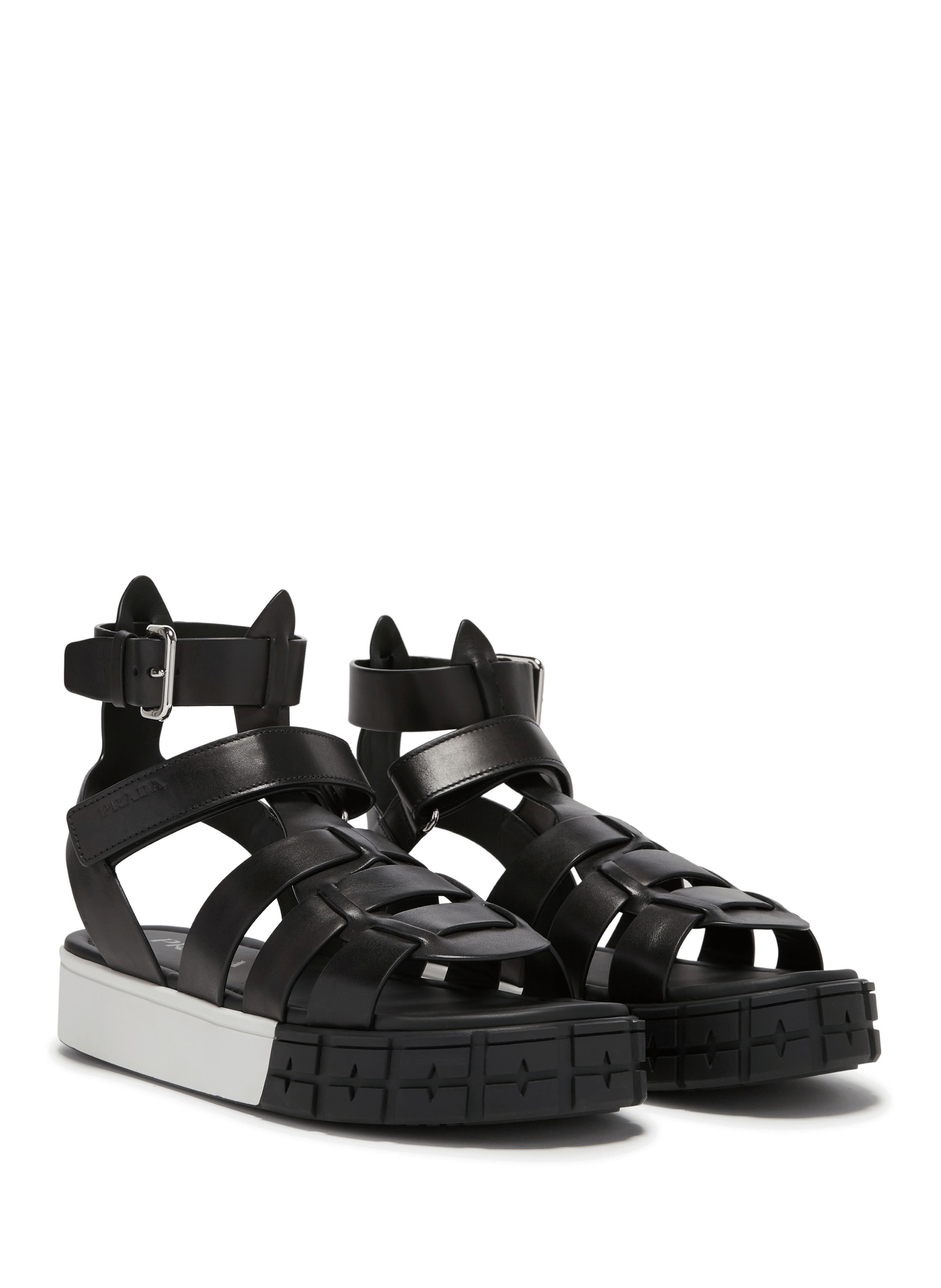 CALFSKIN LEATHER SANDALS - PRADA for MEN | Printemps.com