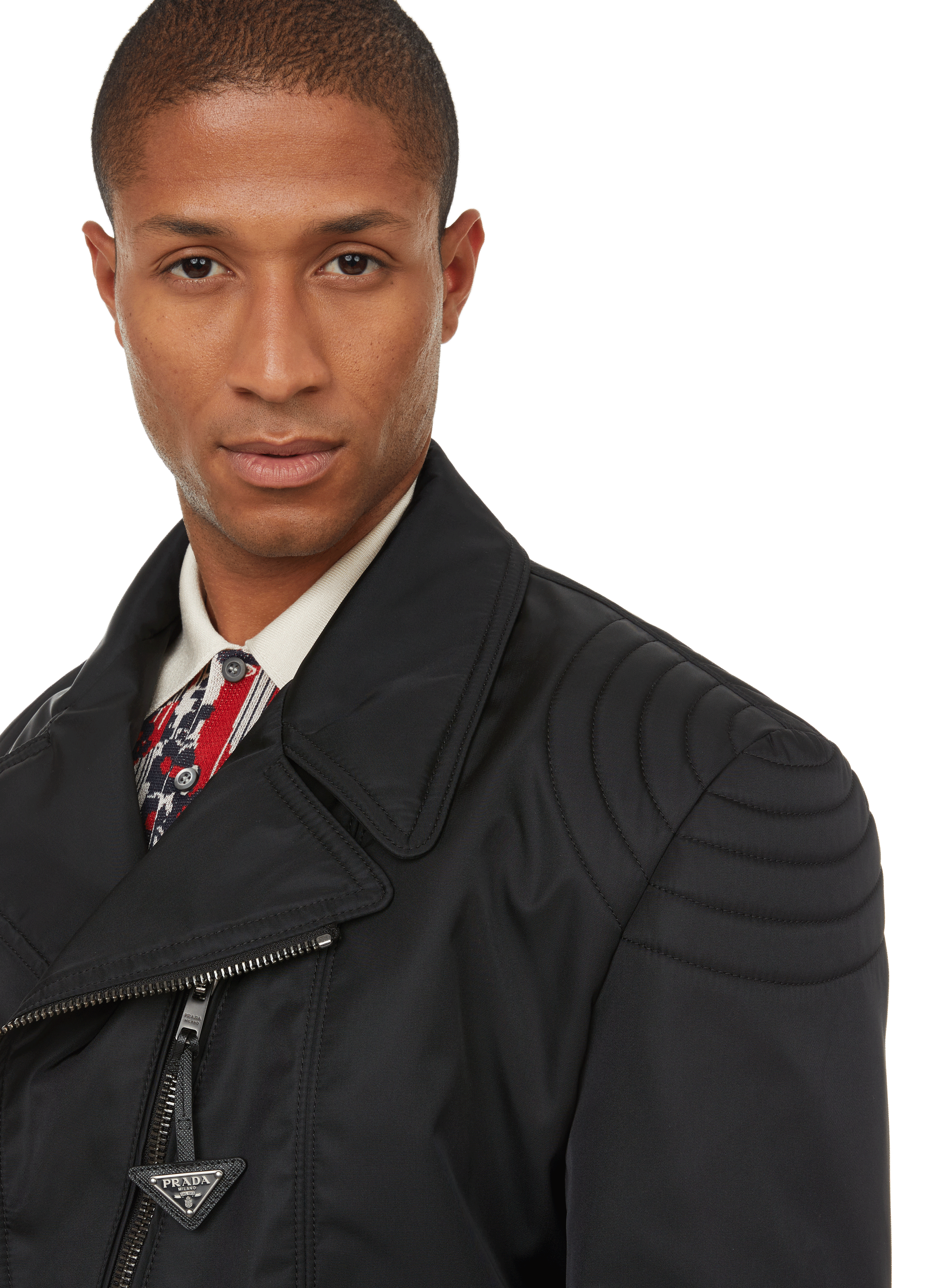 NYLON BIKER JACKET - PRADA for MEN | Printemps.com