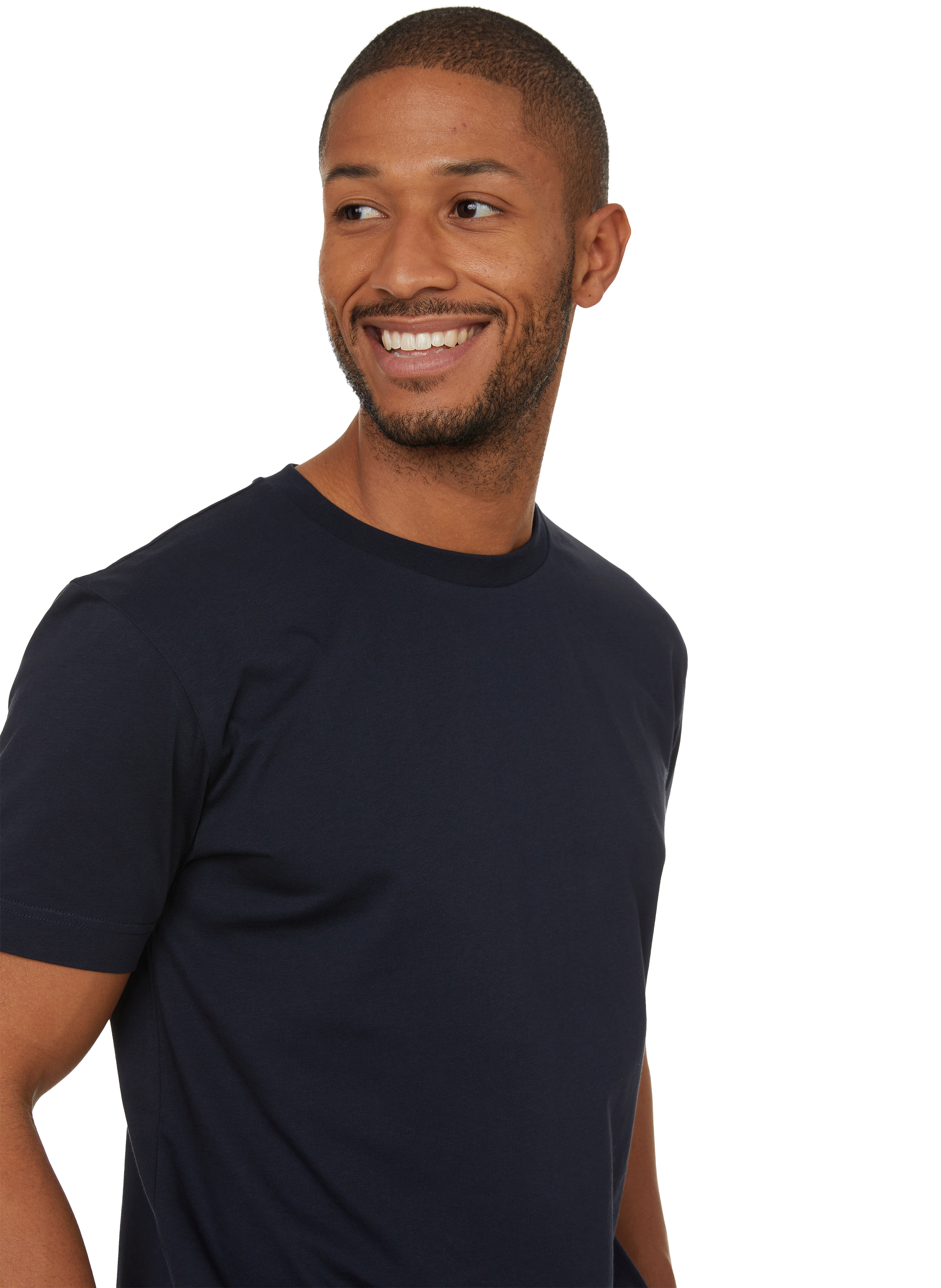 T-SHIRT COL ROND EN COTON ORGANIQUE - AU PRINTEMPS PARIS pour HOMME ...