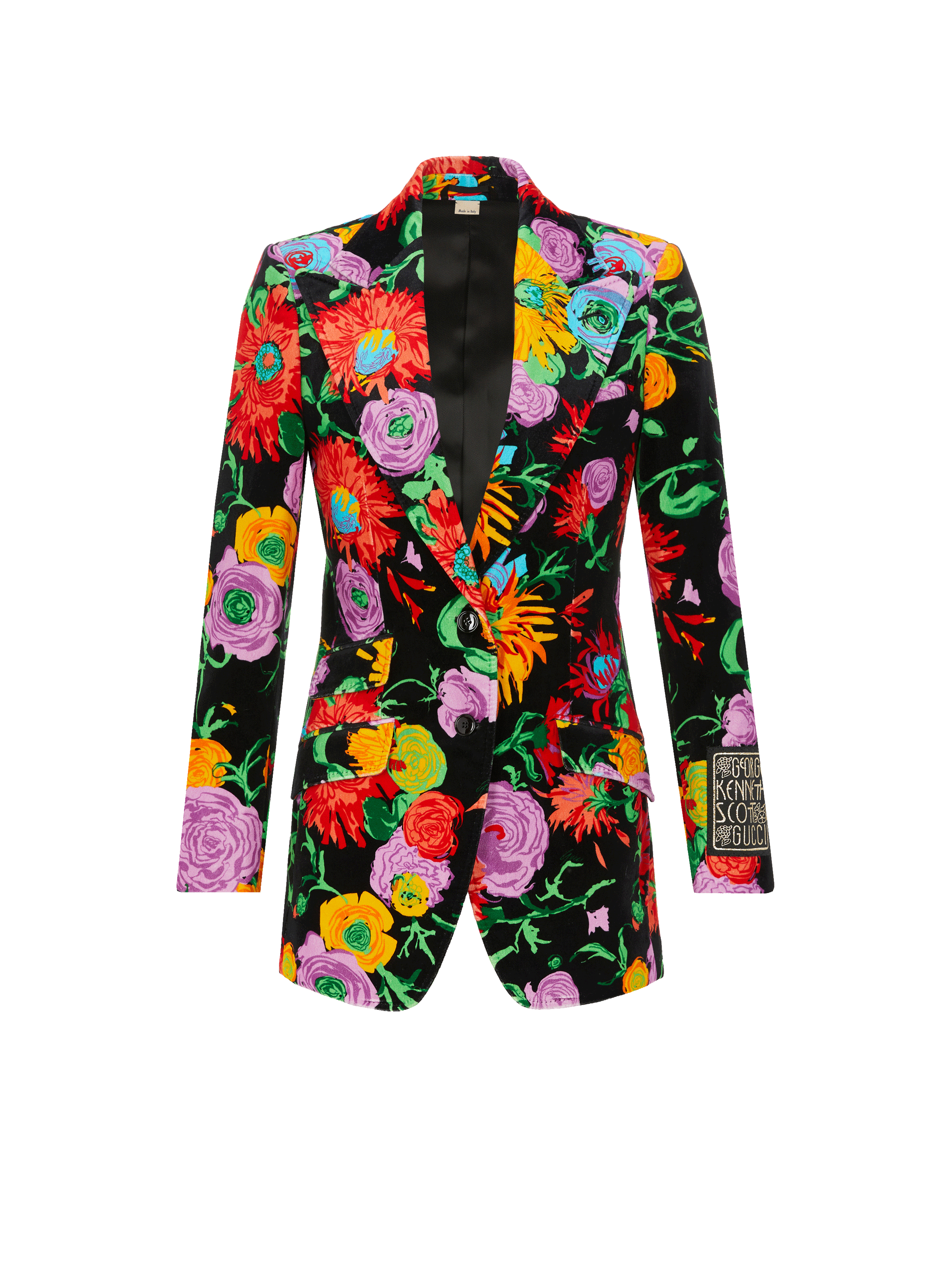 VESTE à FLEURS GEORGE KENNETH SCOTT EN VELOURS - GUCCI pour FEMME ...