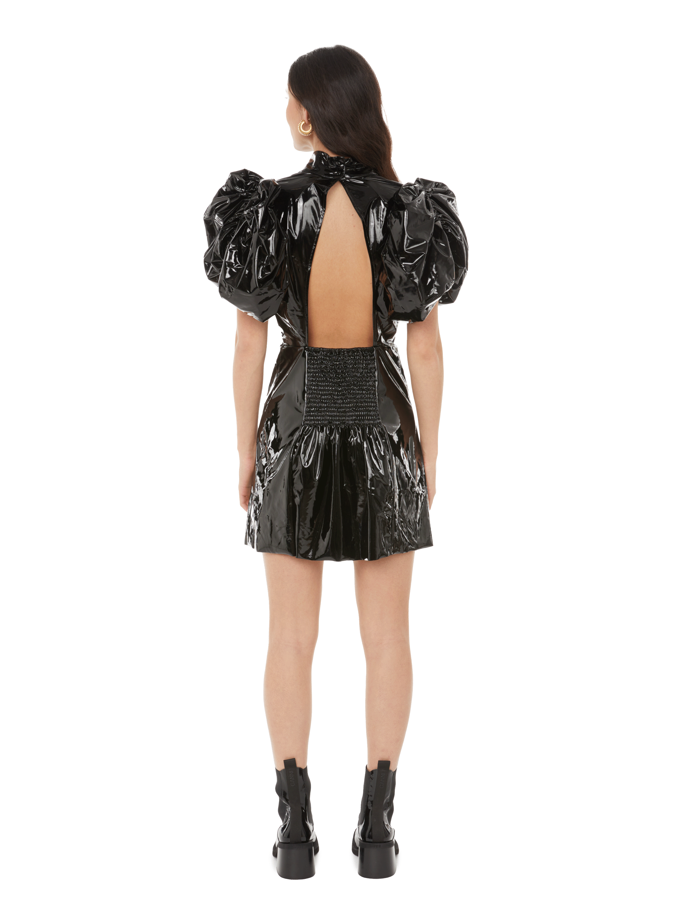 ROBE COURTE DUSK EN VINYLE - ROTATE pour FEMME | Printemps.com