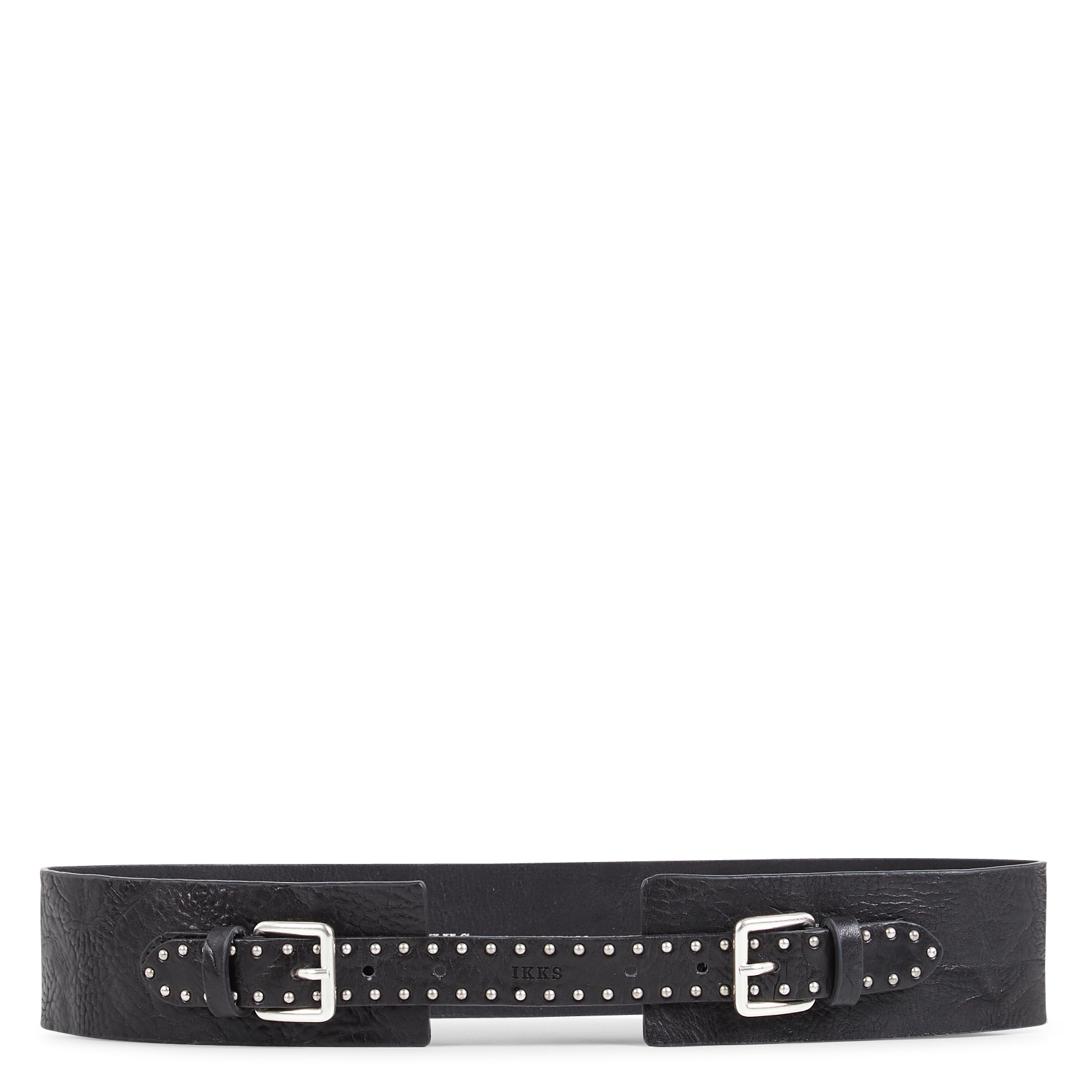 CEINTURE DOUBLE BOUCLE EN CUIR - IKKS pour FEMME | Printemps.com