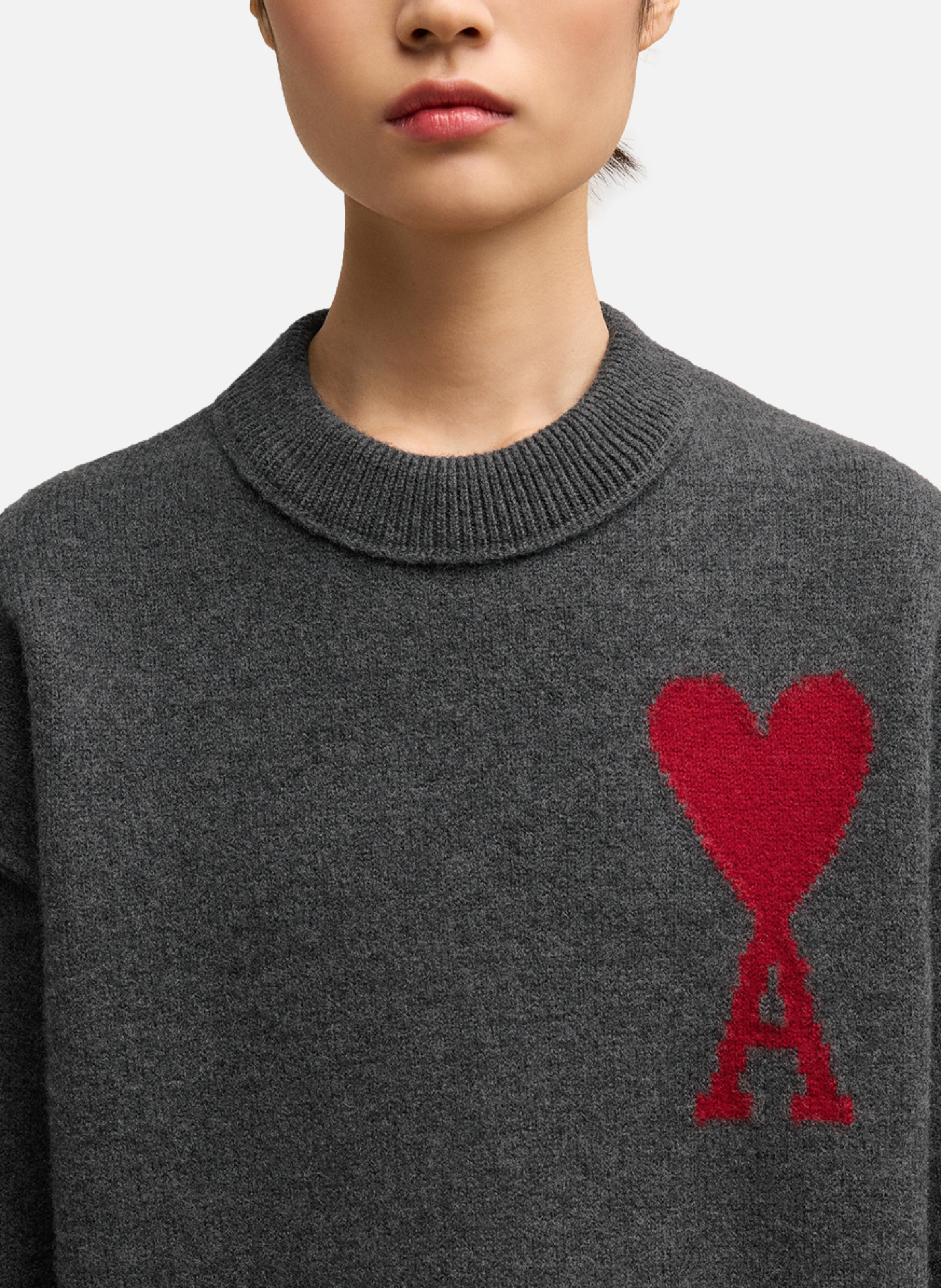 Pull Ami De Coeur Rouge Unisexe - Ami Paris Femme | Printemps.com
