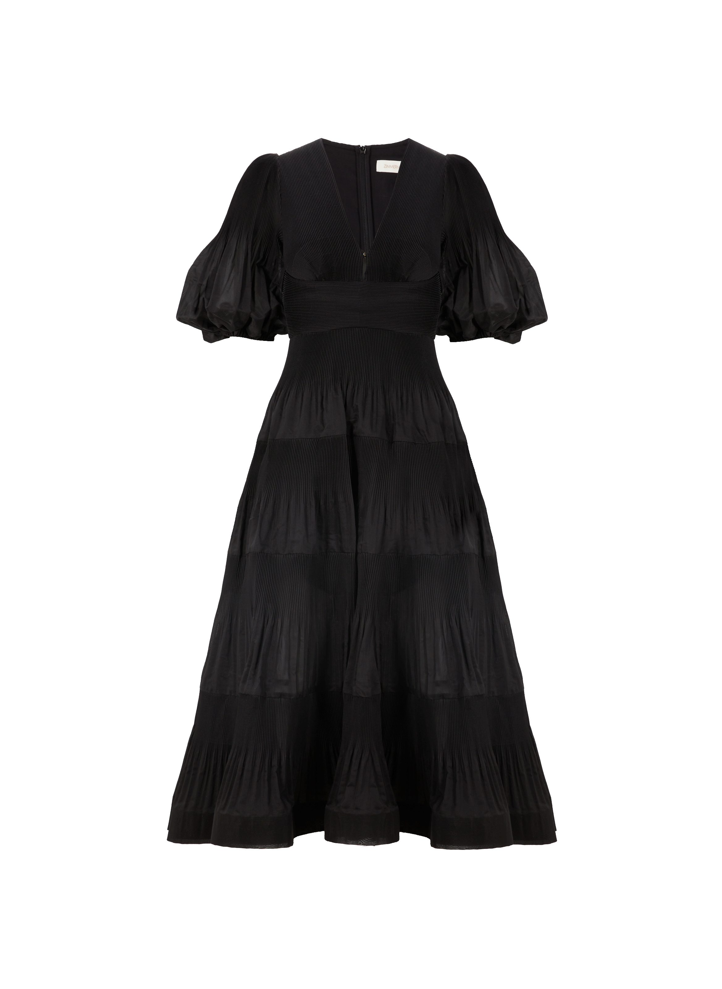 ROBE LONGUE à VOLANT PLISSéE - ZIMMERMANN pour FEMME | Printemps.com