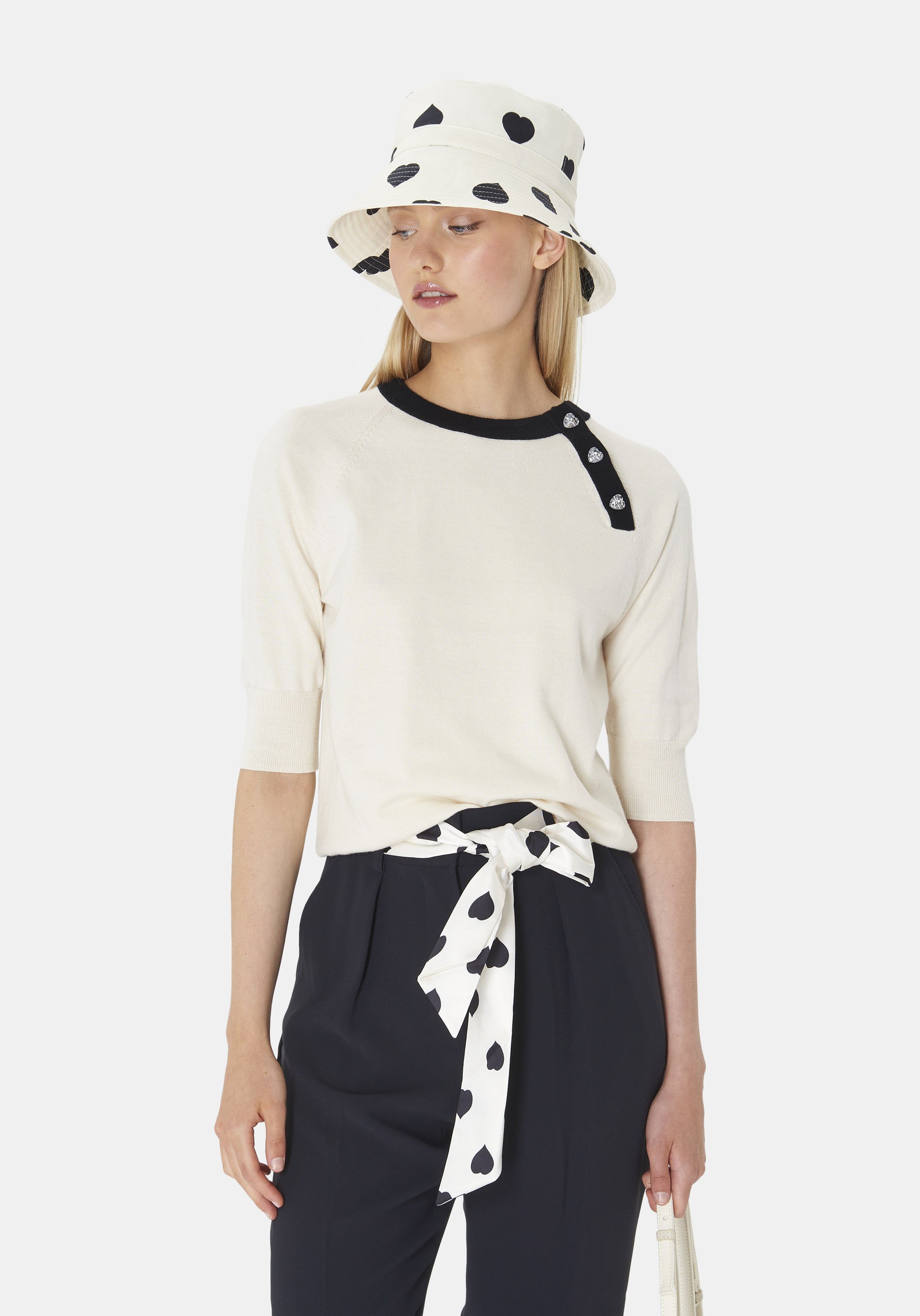 PULL FIN CœURS - PASTELLE - TARA JARMON pour FEMME | Printemps.com