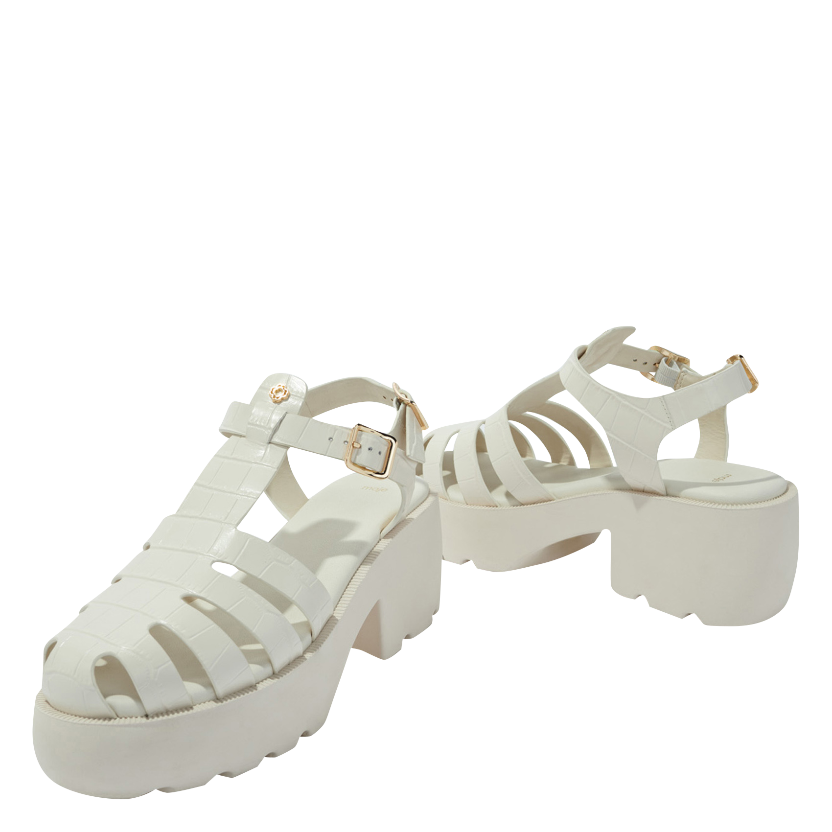 SANDALES HAUTES EN CUIR - MAJE pour FEMME | Printemps.com