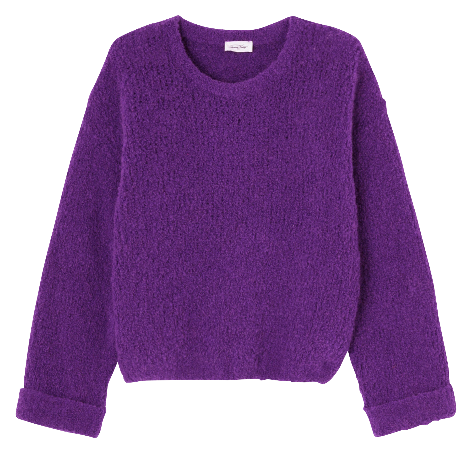 PULL AMPLE COL ROND EN LAINE AMPLE ZOLLY - AMERICAN VINTAGE pour FEMME ...