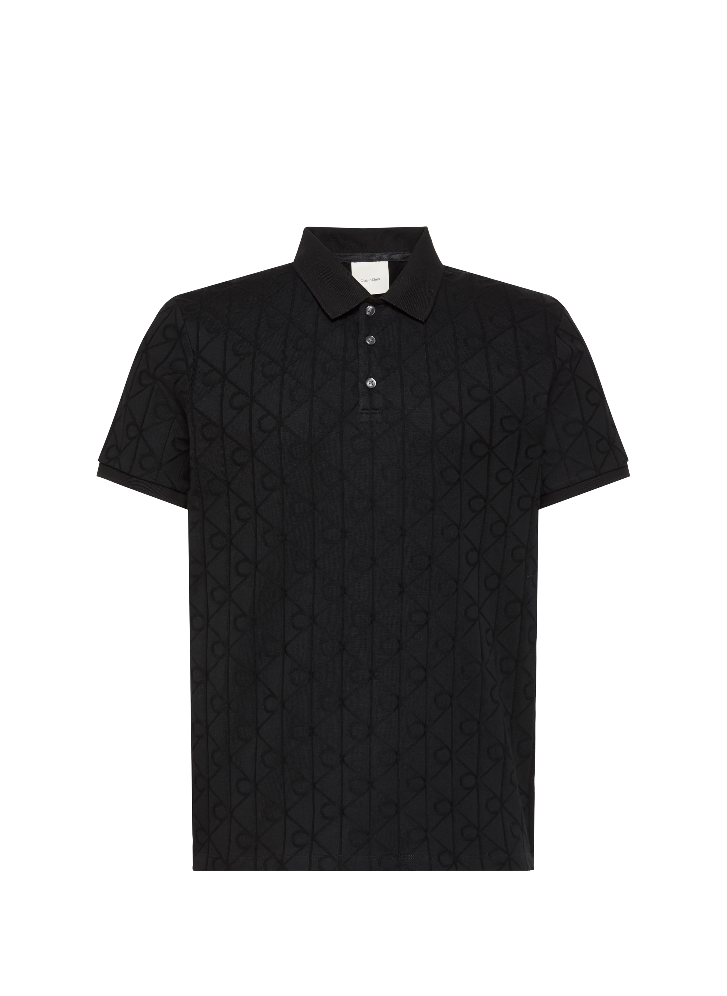 Poloshirt mit klassischem schnitt aus strukturierter strickware Schwarz ...