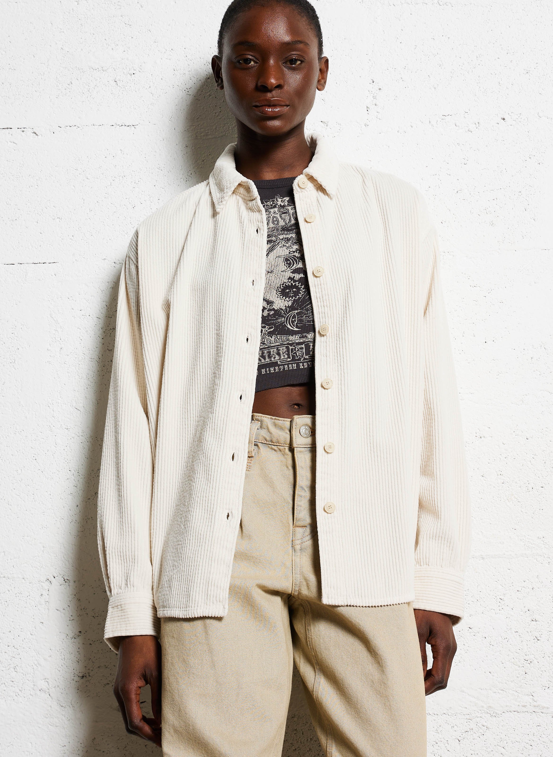 Surchemise Col Classique En Velours Côtelé Padow - American Vintage ...