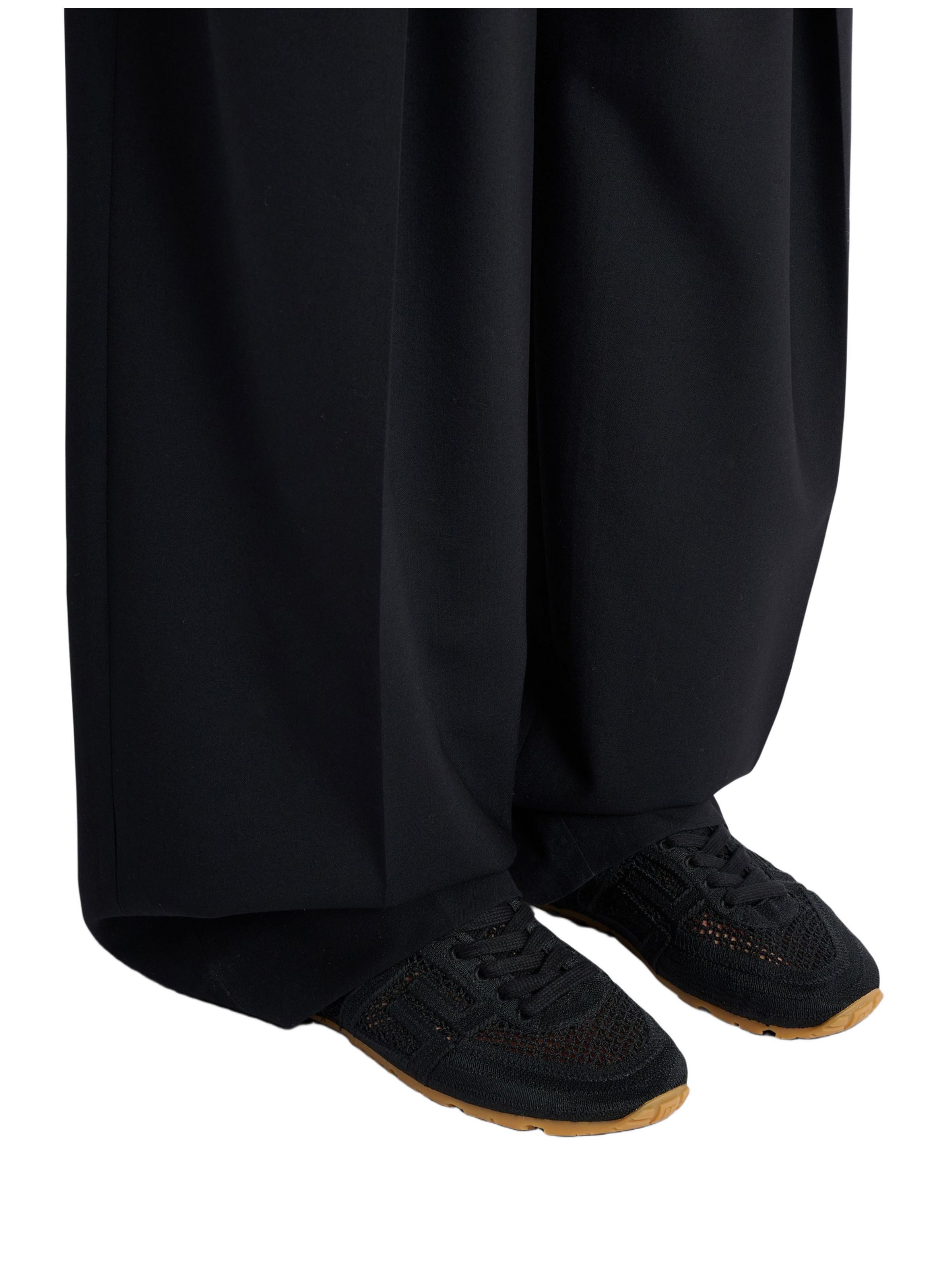 Baskets racer 45 en macramé Noir Balmain - Homme | Printemps.com