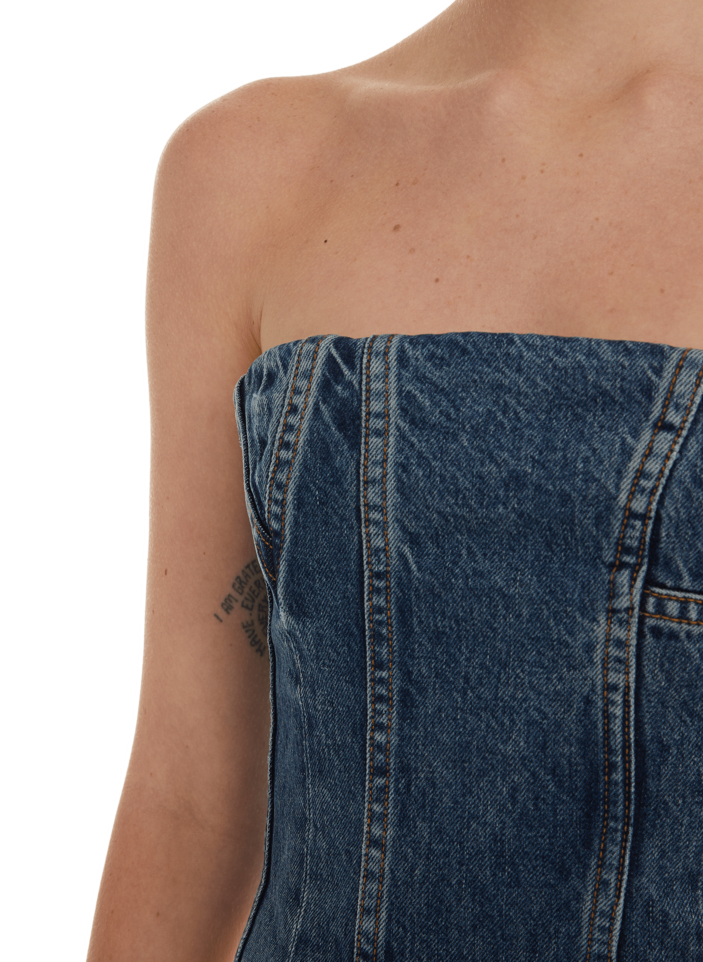 TOP BUSTIER EN JEAN - AMIRI pour FEMME | Printemps.com