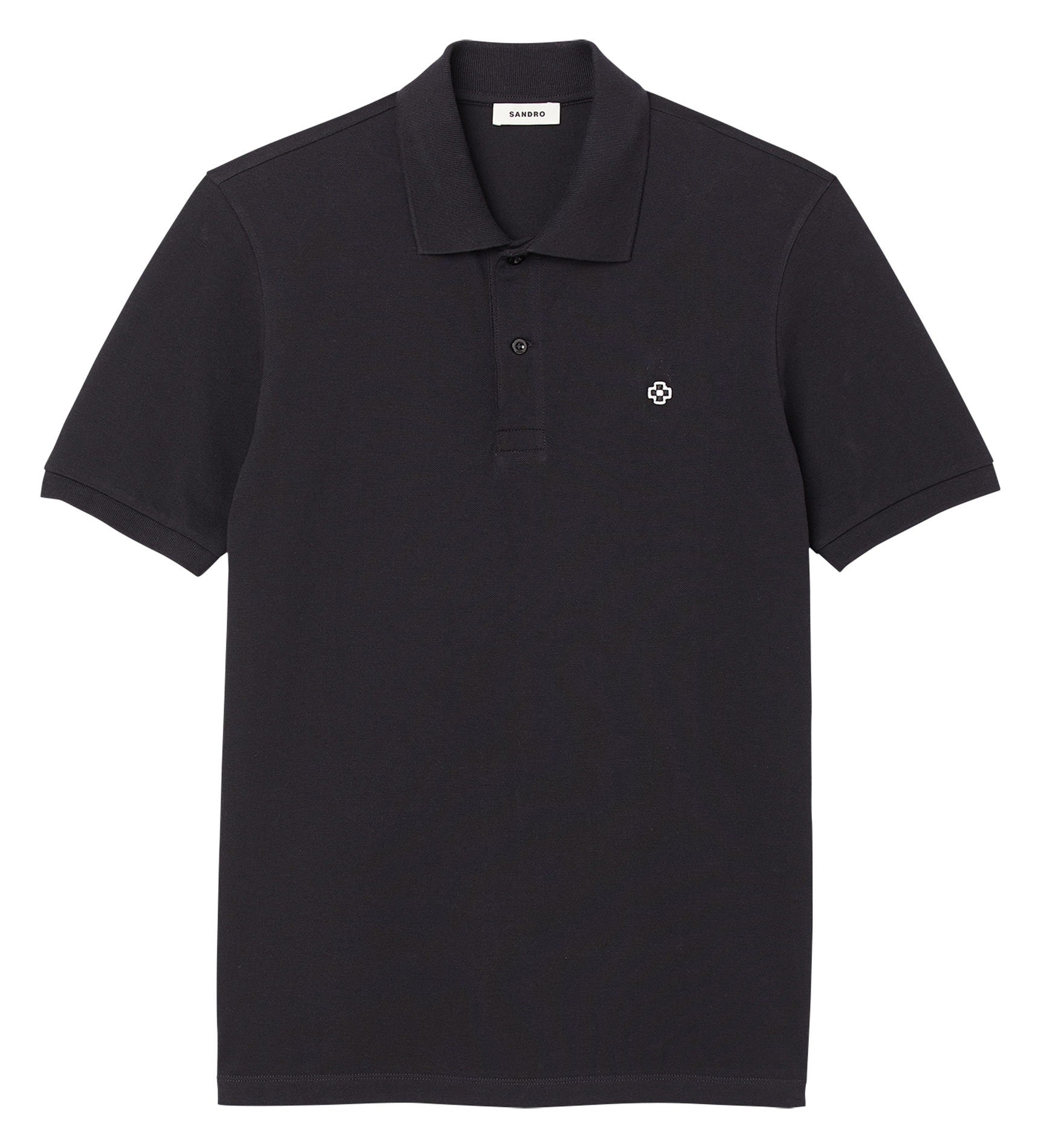 POLO REGULAR-FIT MANCHES COURTES EN COTON - SANDRO pour HOMME ...