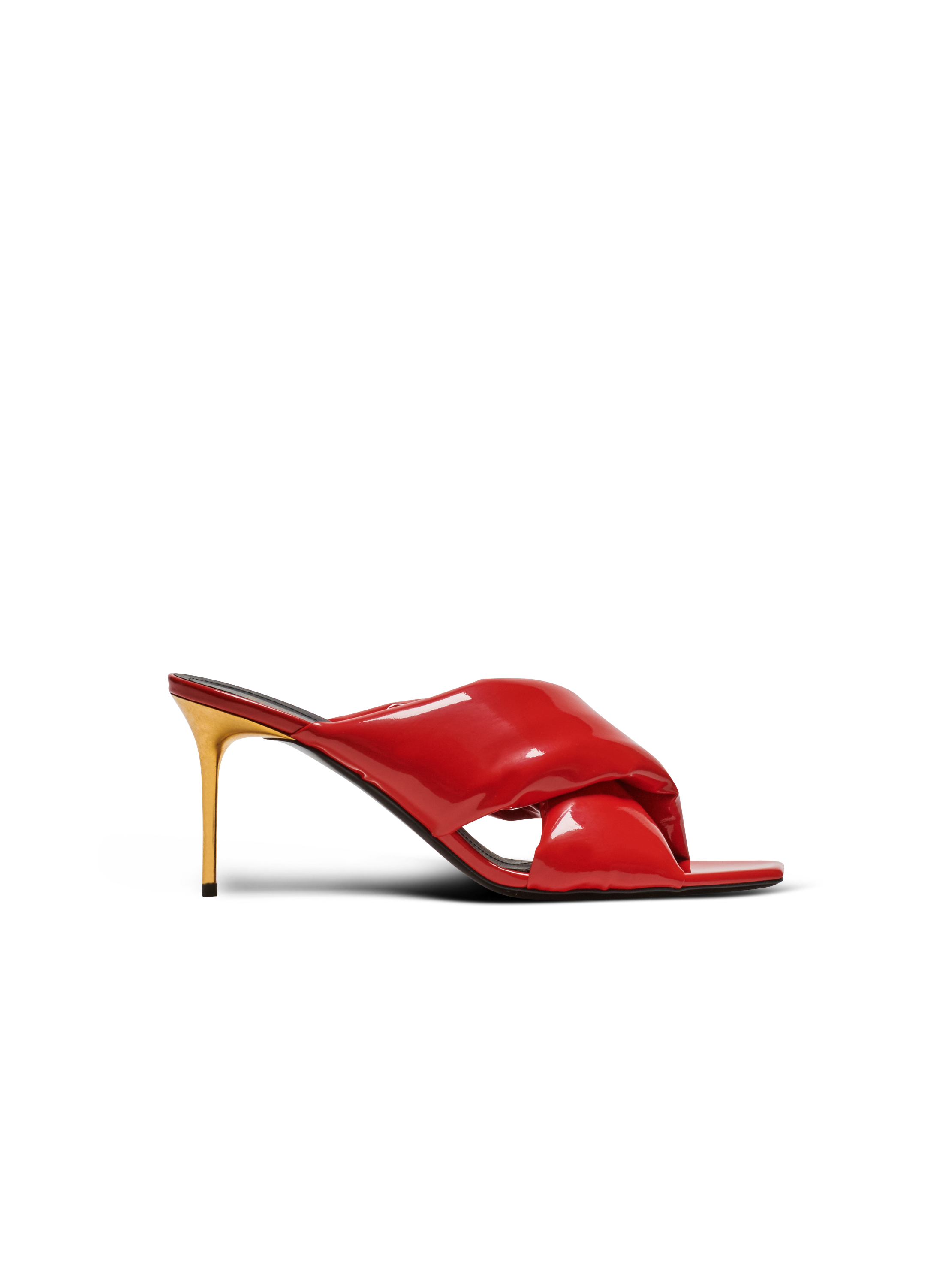 MULES UMA EN CUIR VERNI - BALMAIN pour FEMME | Printemps.com