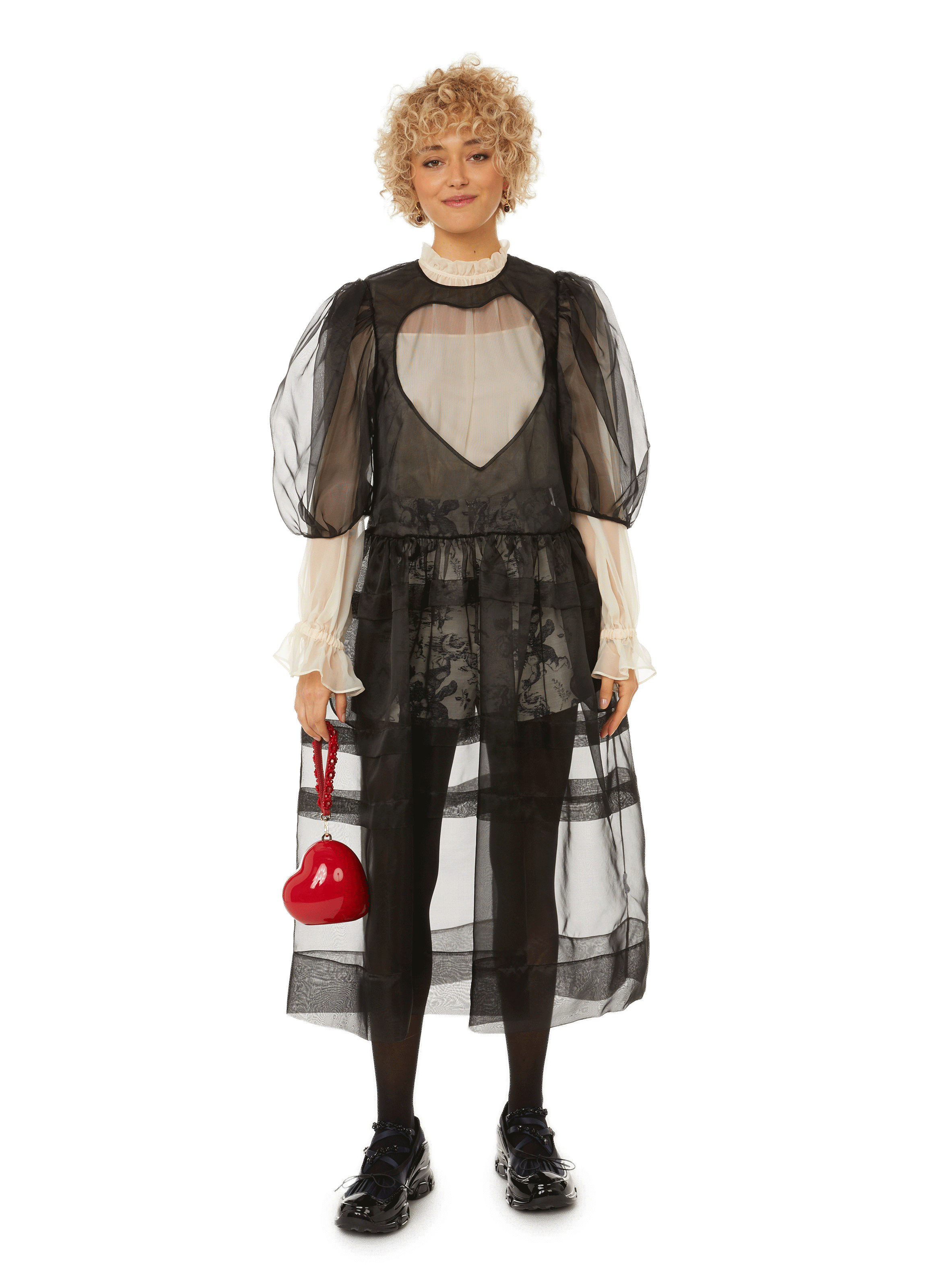 Open Heart Silk Organza Dress - Simone Rocha Women | Printemps.com