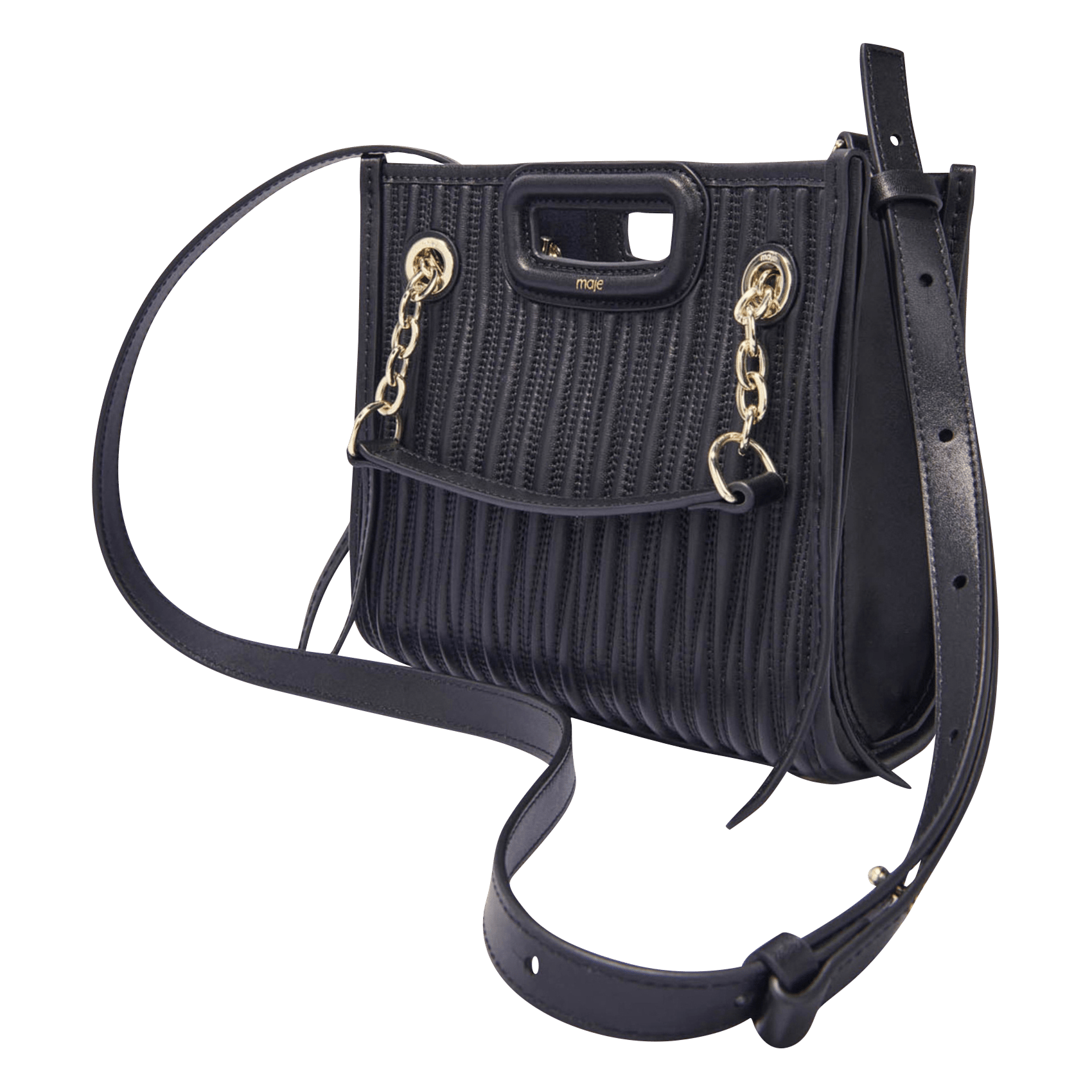 Sac Bandoulière En Cuir M Cabas Mini - Maje Femme | Printemps.com