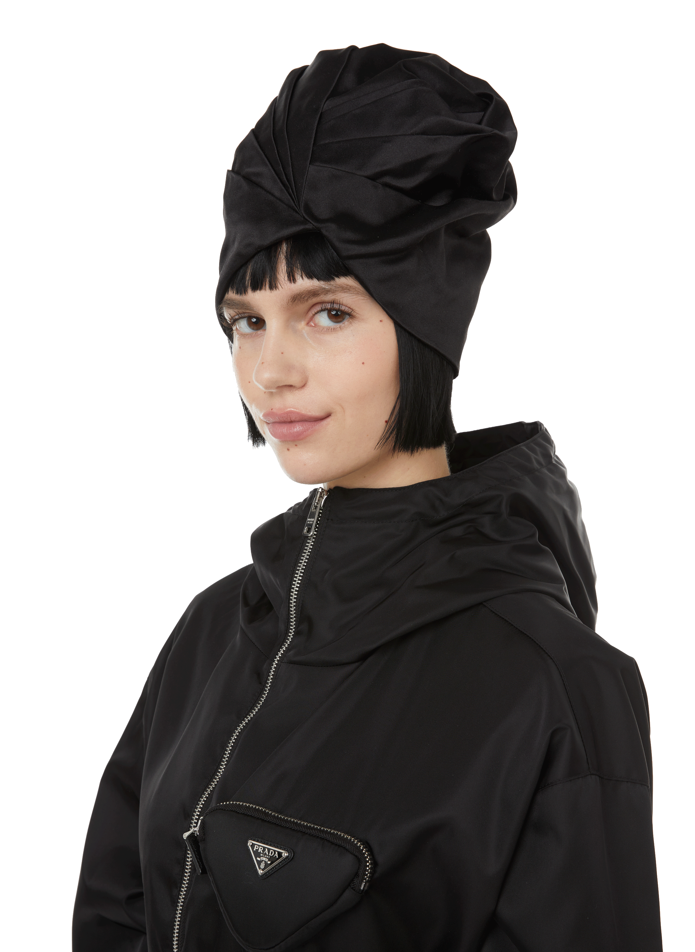 Chapeau Turban En Soie - Prada Femme | Printemps.com
