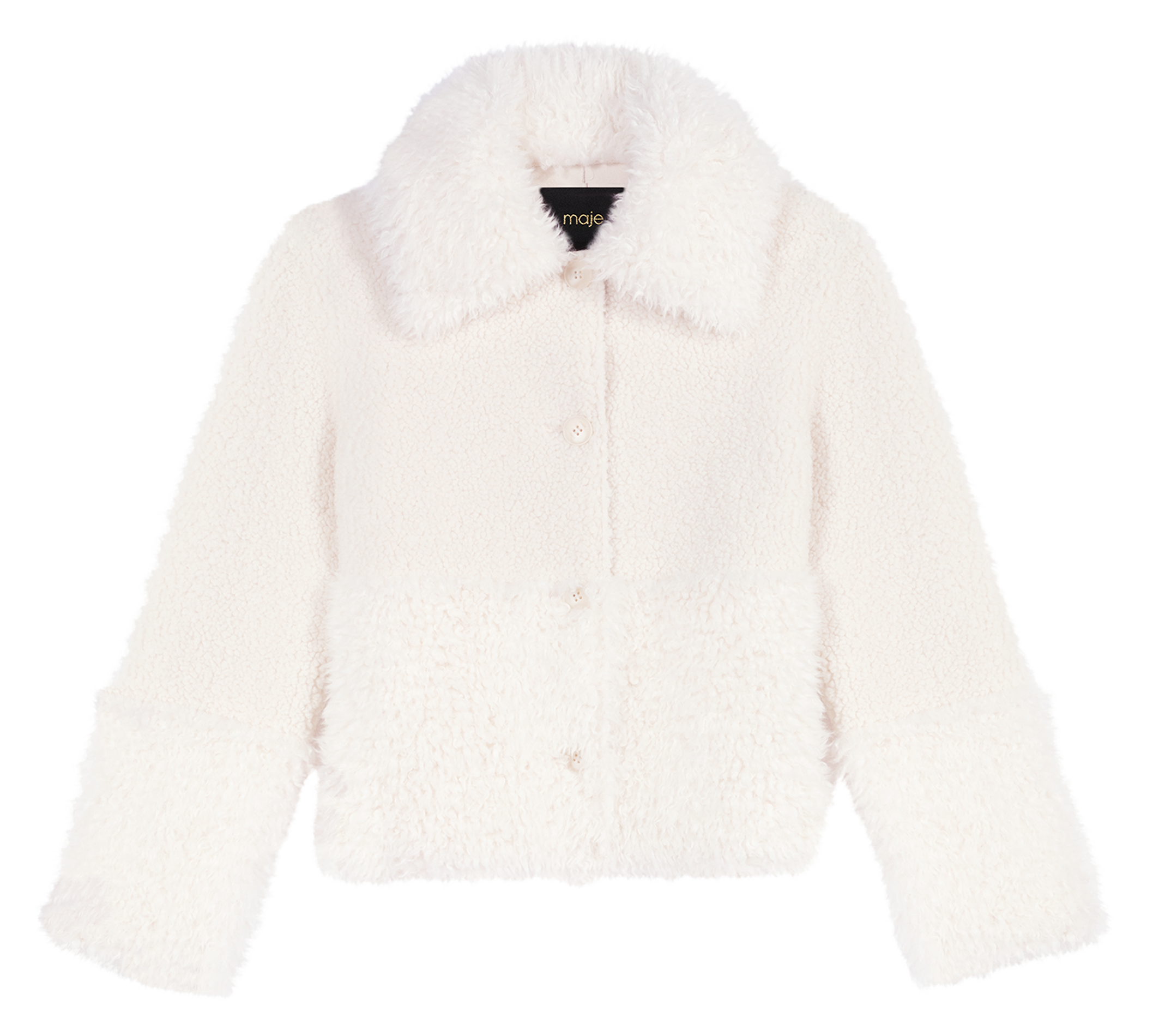 Veste Molletonnée à Col Classique - Maje Femme | Printemps.com