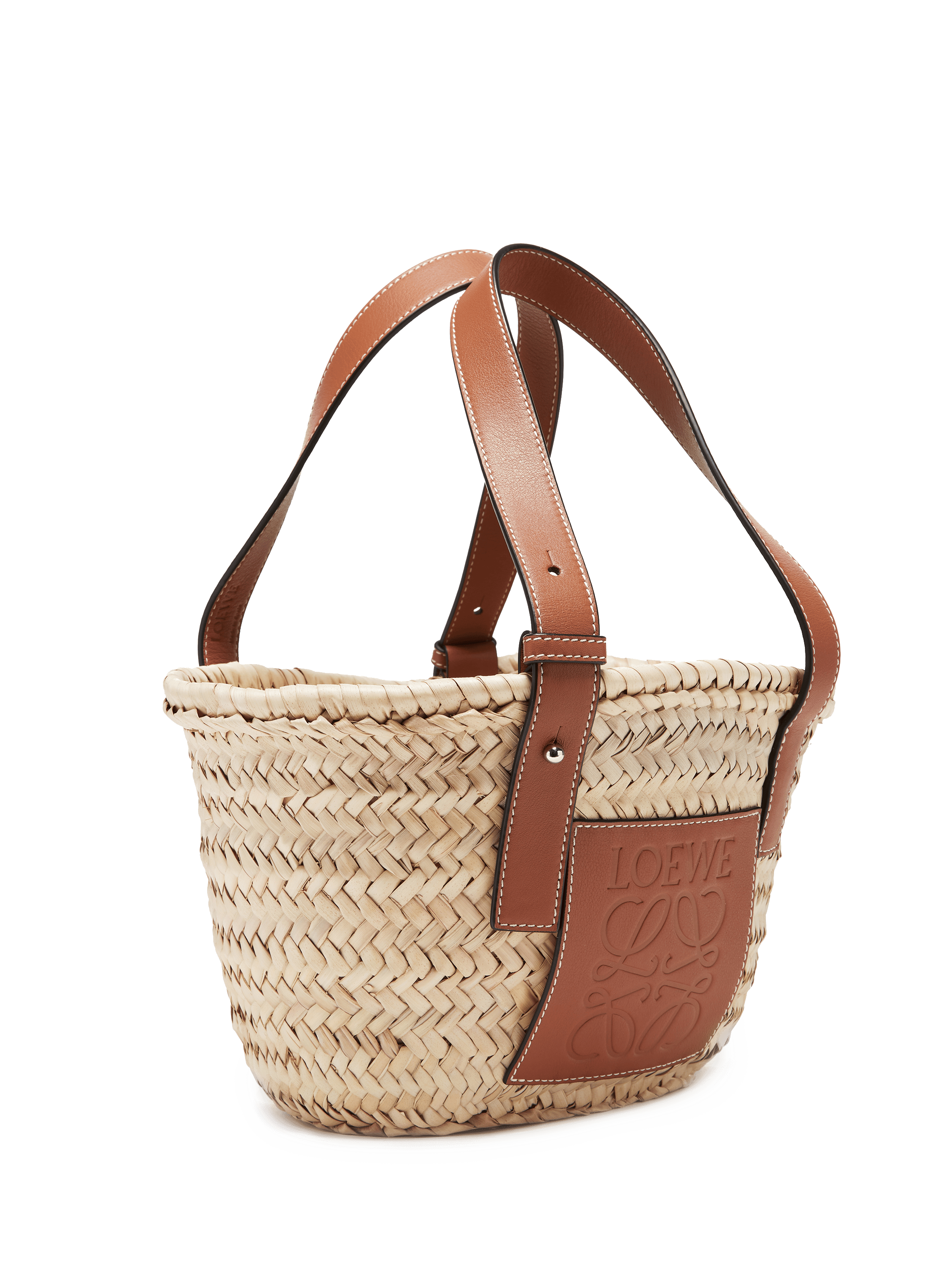 Loewe Panier En Raphia Et Cuir | ModeSens