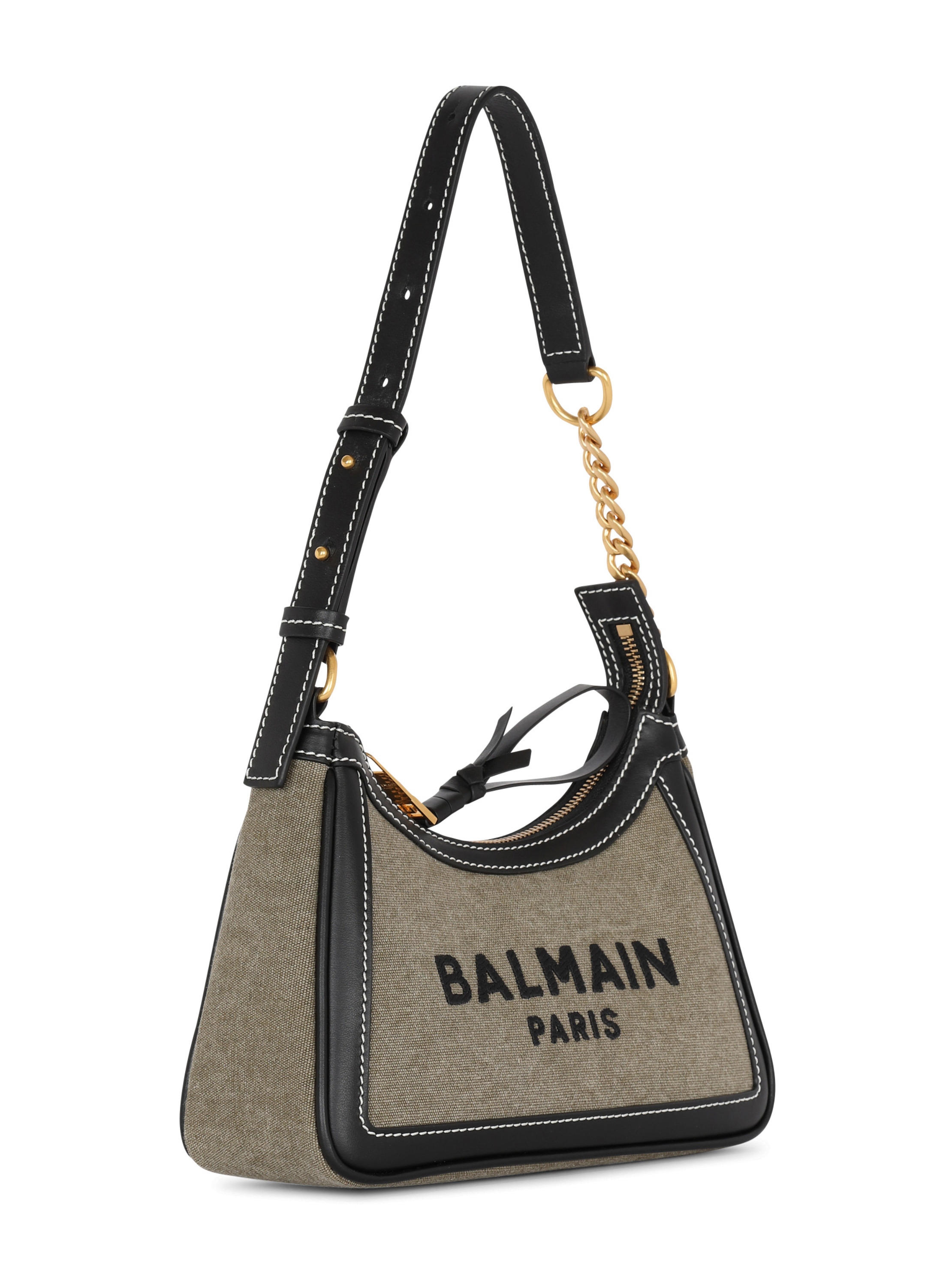 Sac B-army Canvas En Toile Et Cuir - Balmain Femme | Printemps.com