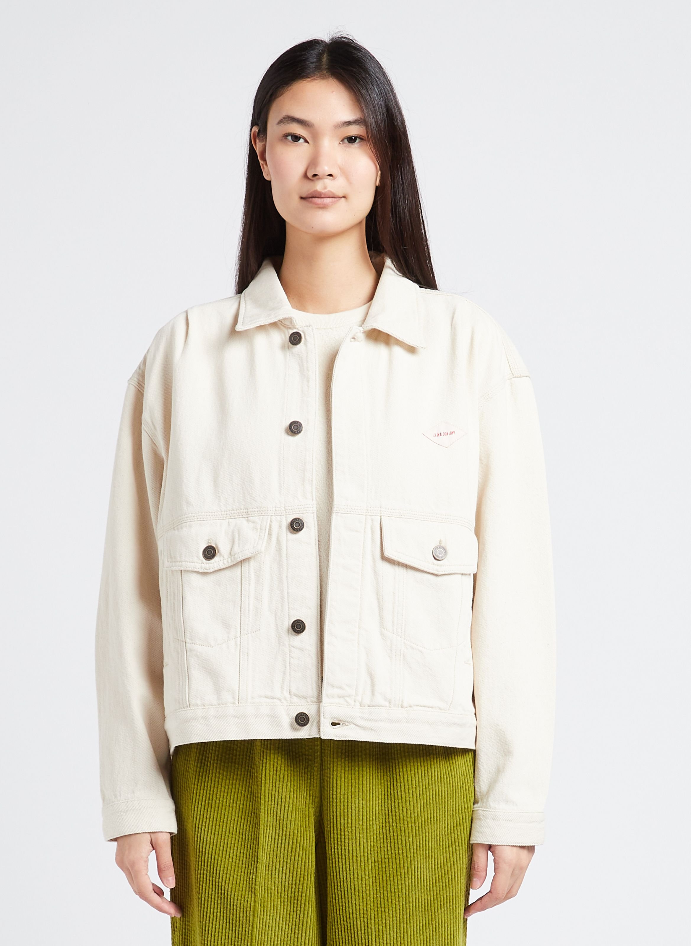 VESTE DROITE COL CLASSIQUE EN COTON TINEBOROW - AMERICAN VINTAGE pour ...