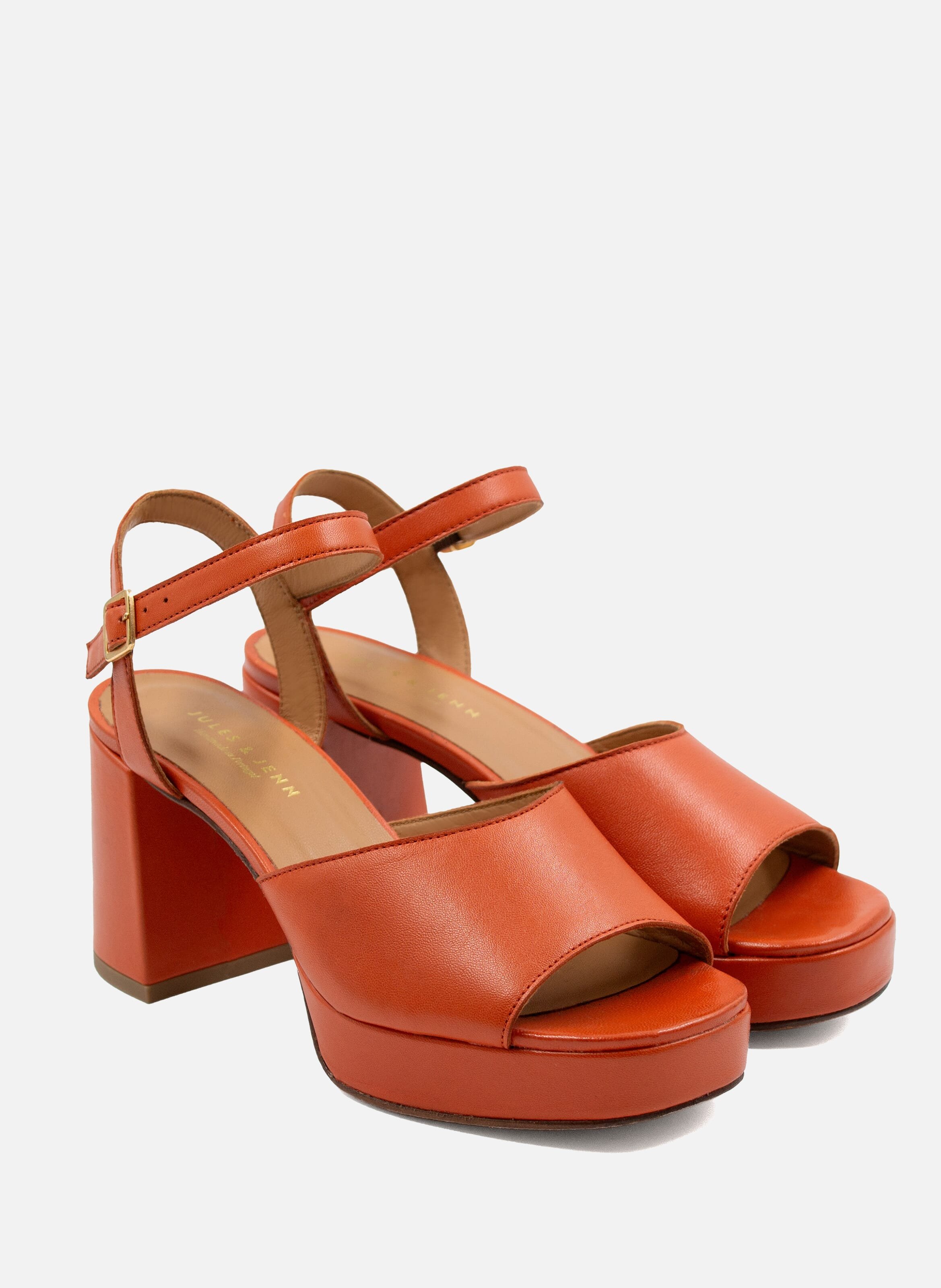 SANDALES PLATEFORME CUIR LISSE - JULES & JENN pour FEMME | Printemps.com