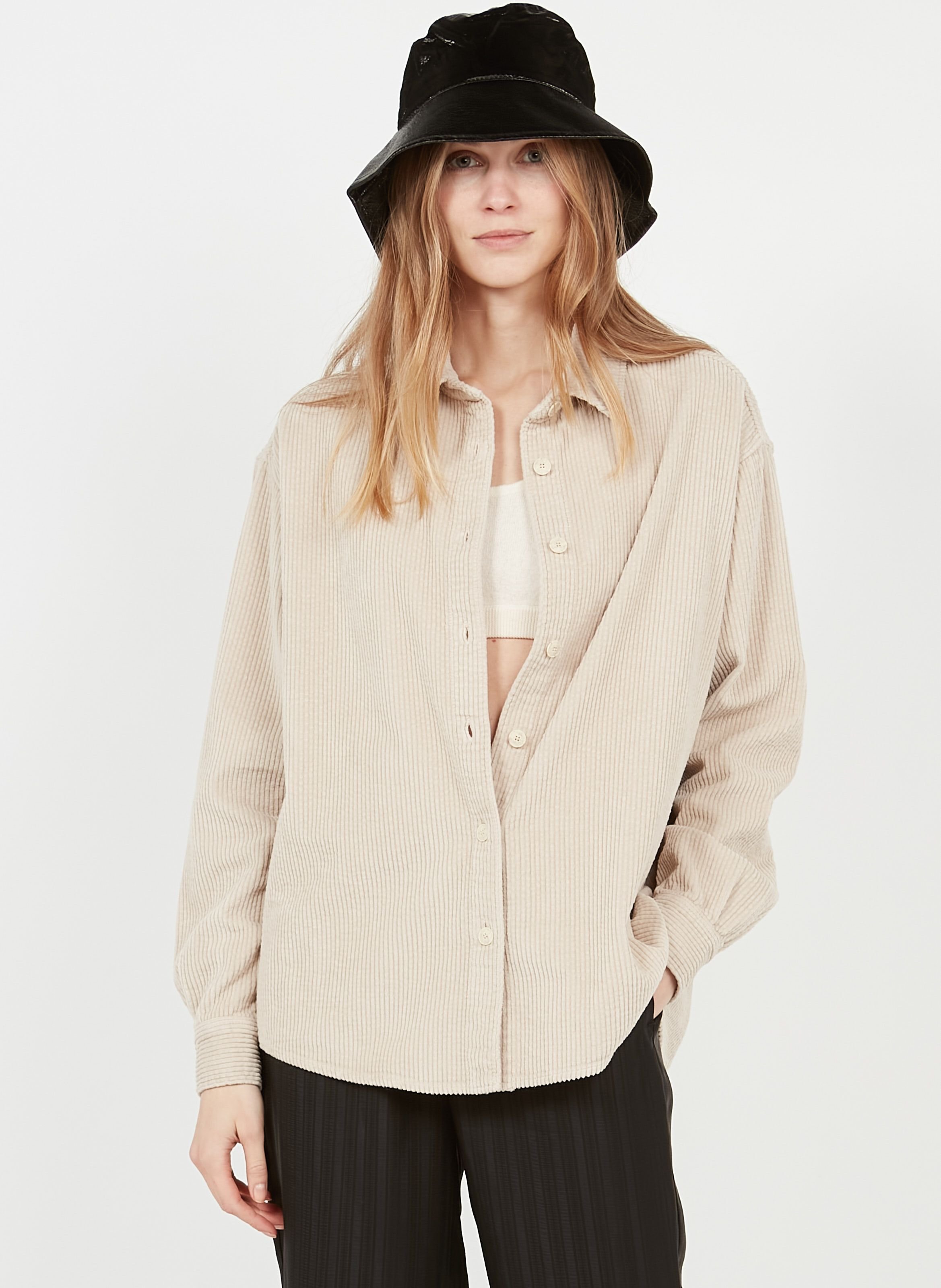 SURCHEMISE COL CLASSIQUE EN VELOURS CÔTELÉ PADOW - AMERICAN VINTAGE ...