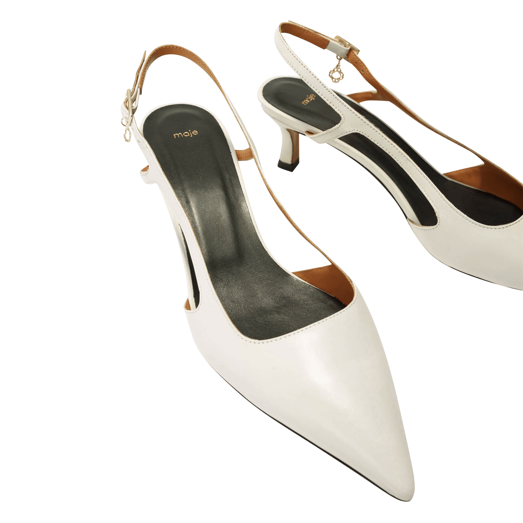 ESCARPINS SLINGBACK EN CUIR - MAJE pour FEMME | Printemps.com
