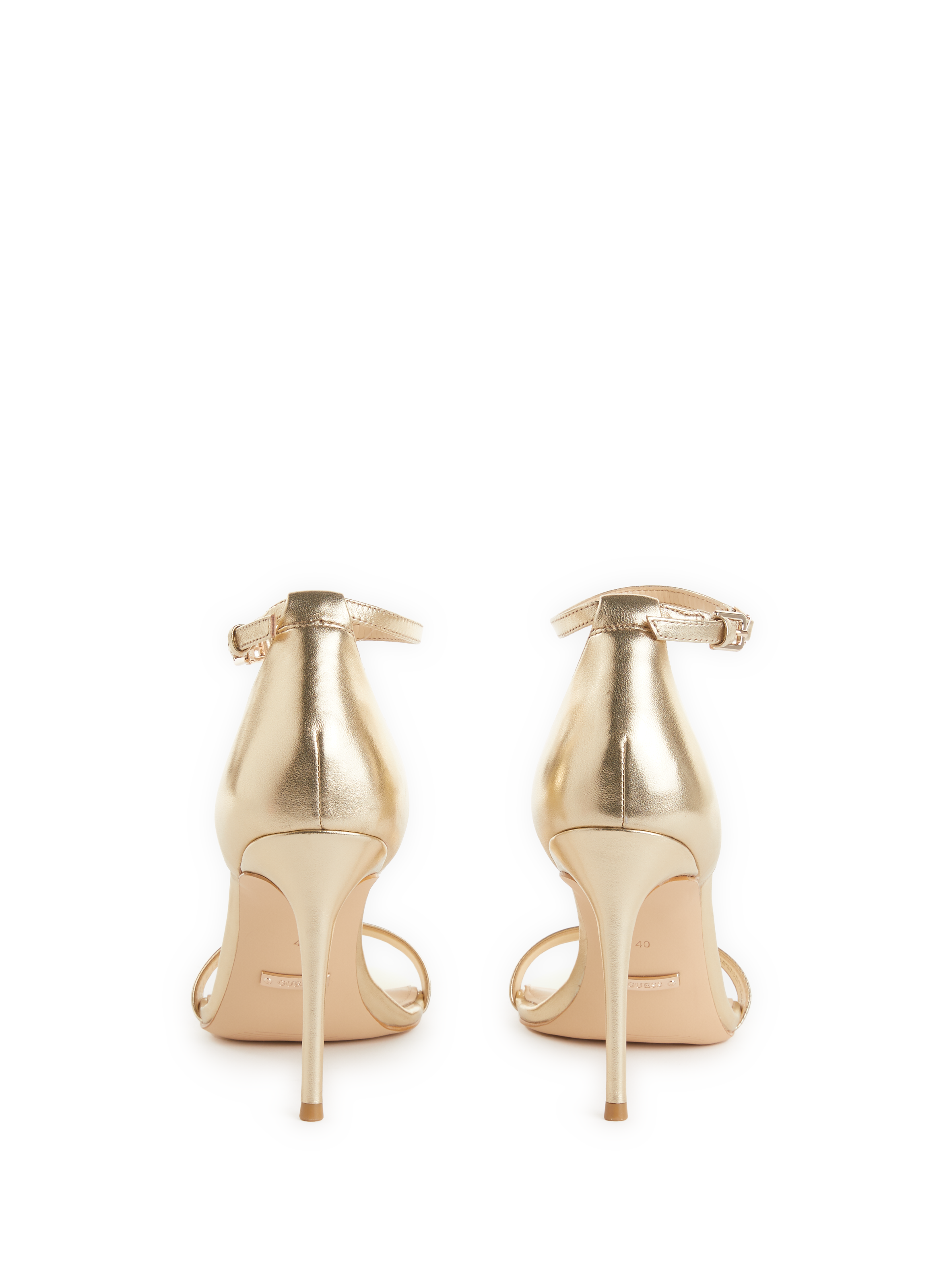 Sandales à Talon En Cuir - Guess Femme | Printemps.com