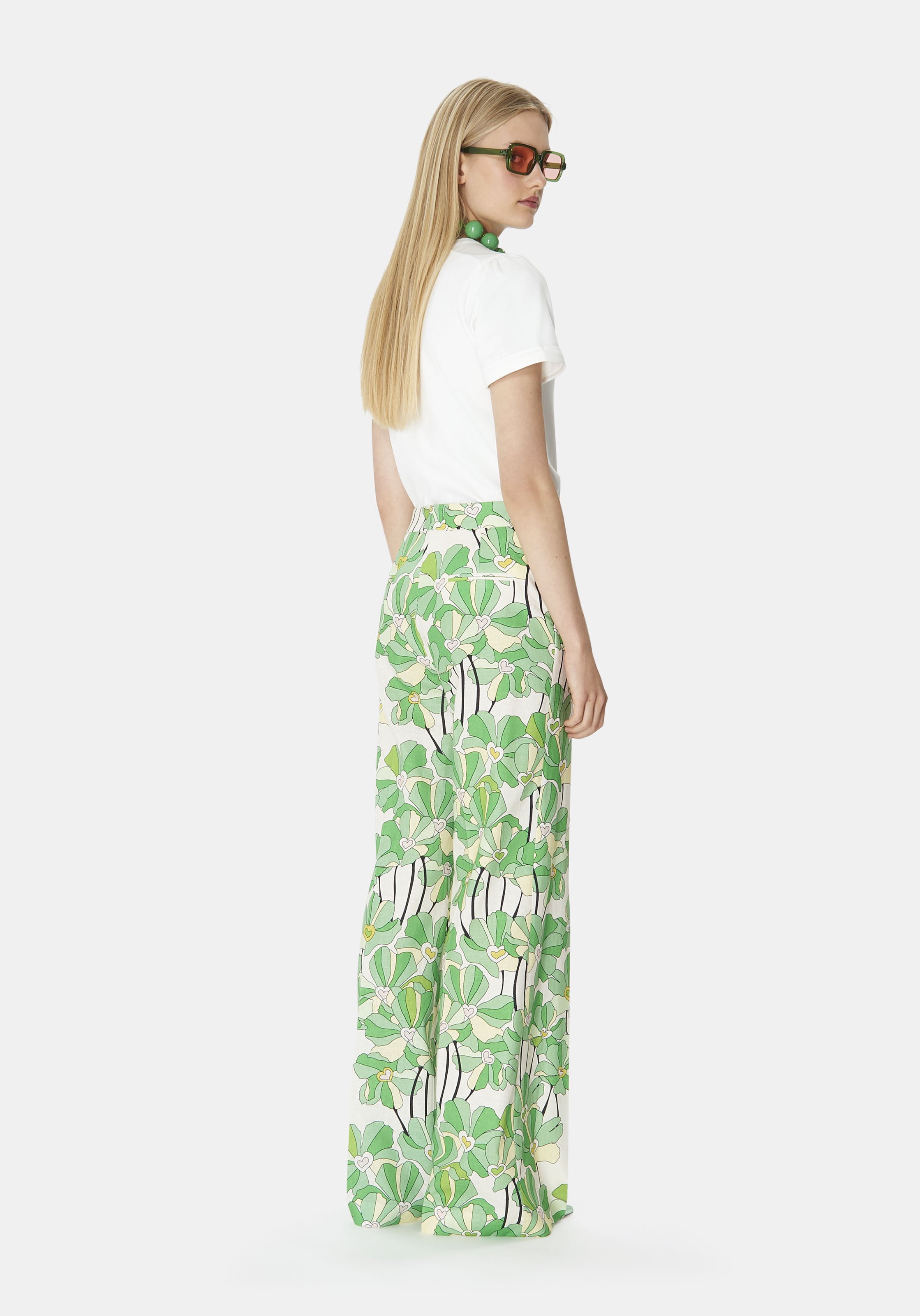 PANTALON LARGE MOTIF FLORAL - PRIMAVERA - TARA JARMON pour FEMME | Printemps.com