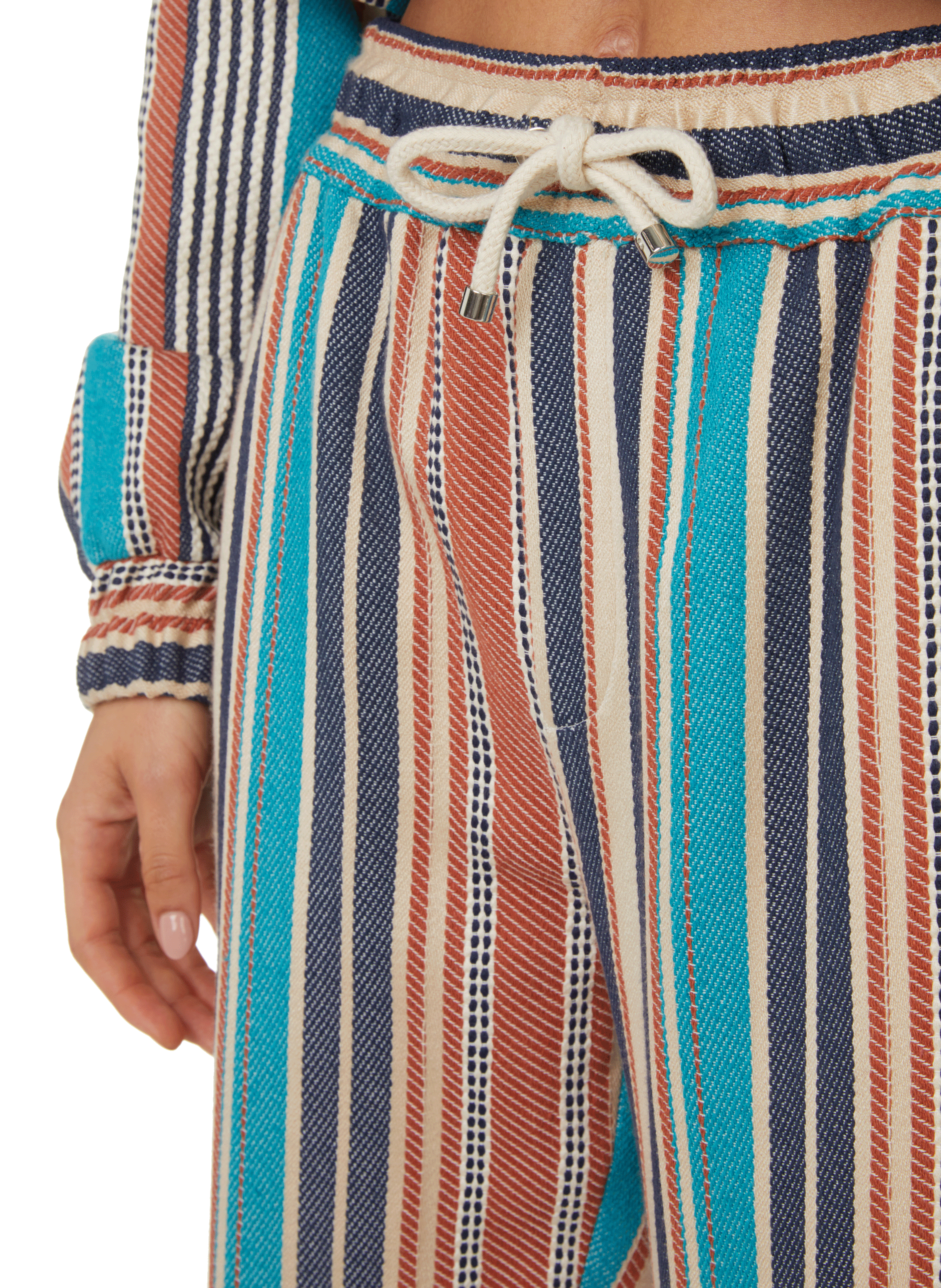 Pantalon Rayé Large - Benjamin Benmoyal Femme | Printemps.com