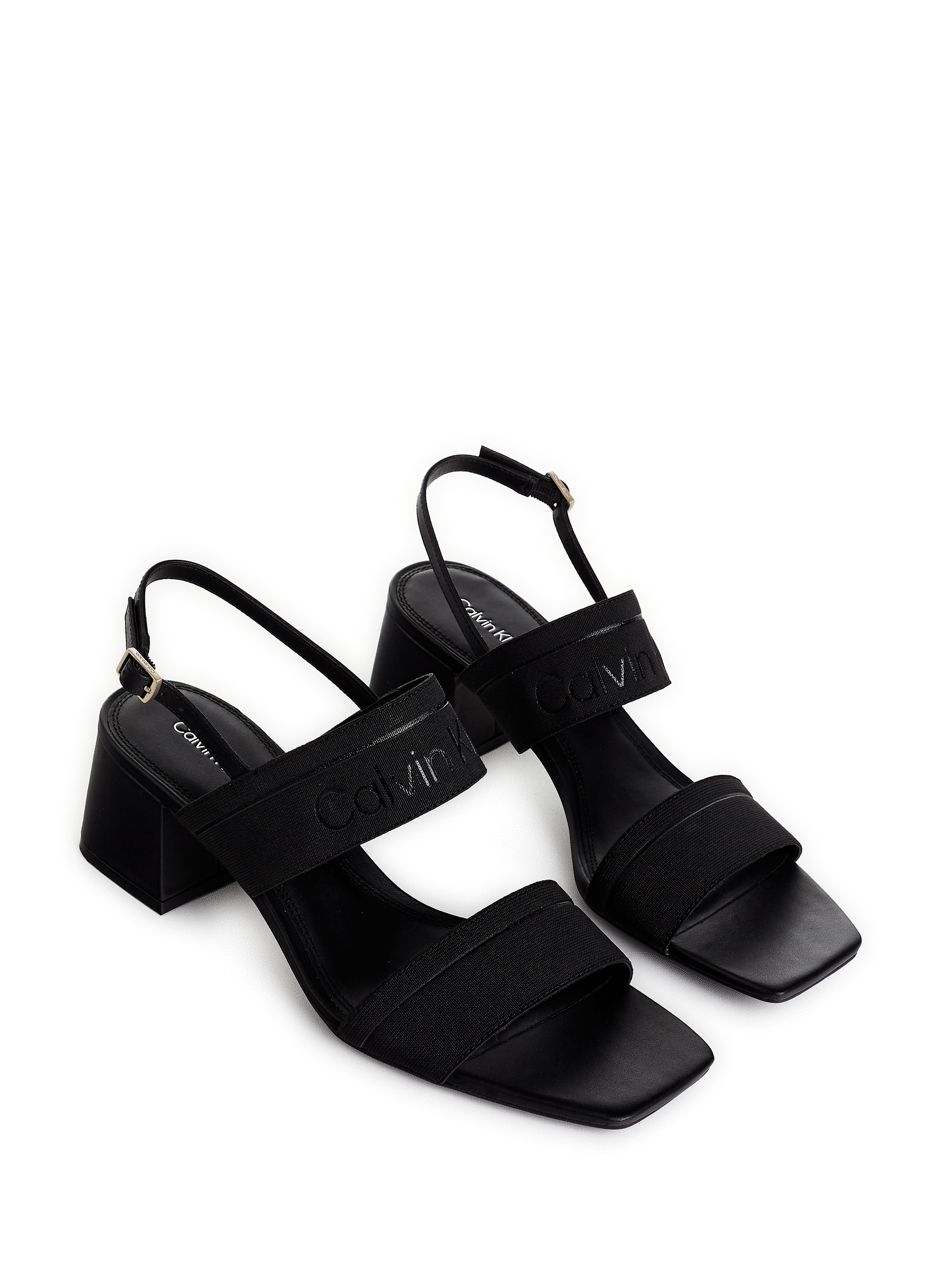 SANDALES À TALON EN POLYESTER RECYCLÉ - CALVIN KLEIN pour FEMME ...